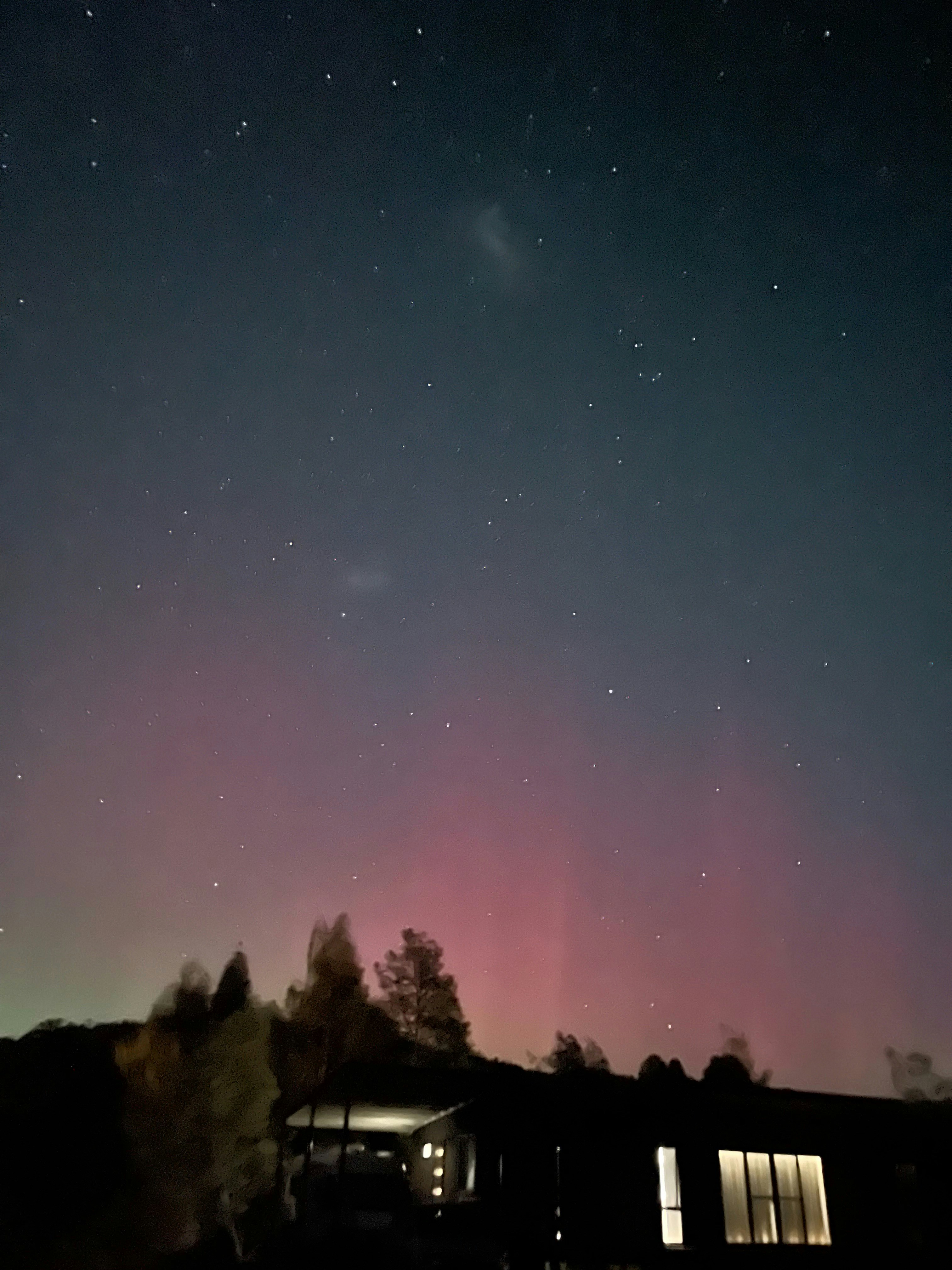 Tasmanian Nightscape with Aurora and Magellanic Clouds