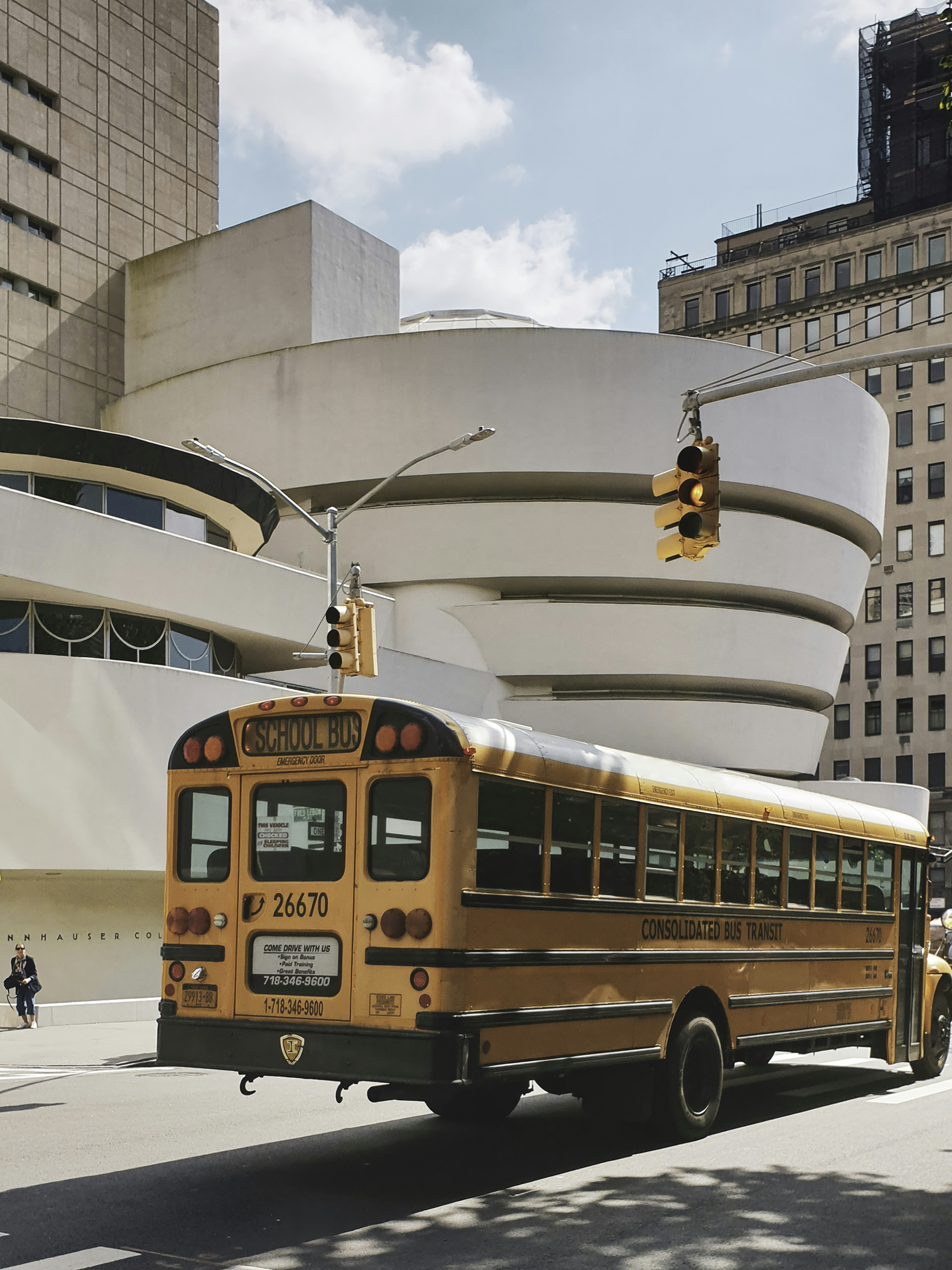 Geometry in Motion: Yellow School Bus Meets the Guggenheim's Curves
