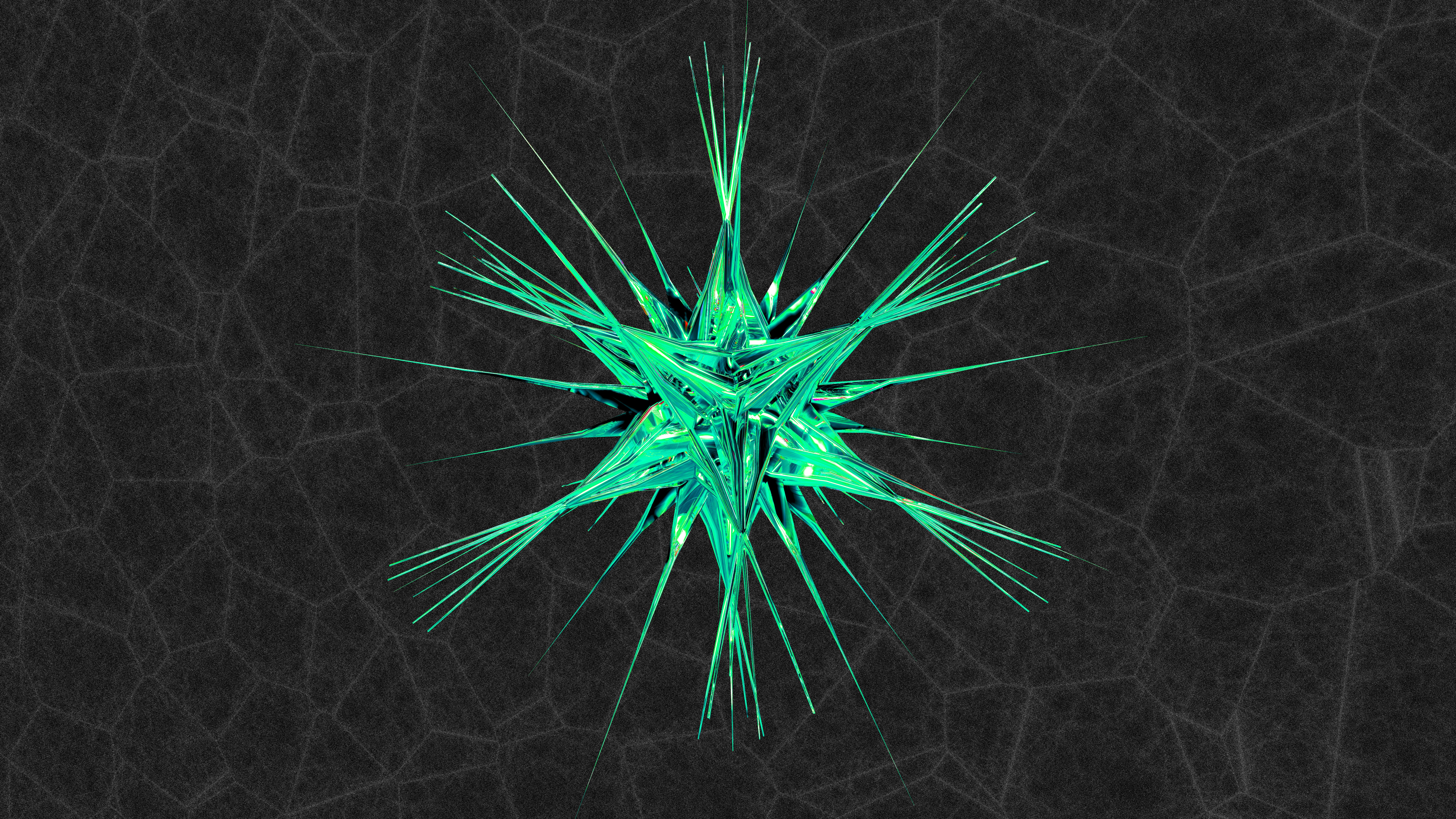 A green, spiky crystal star. photo – Free Abstract Image on Unsplash