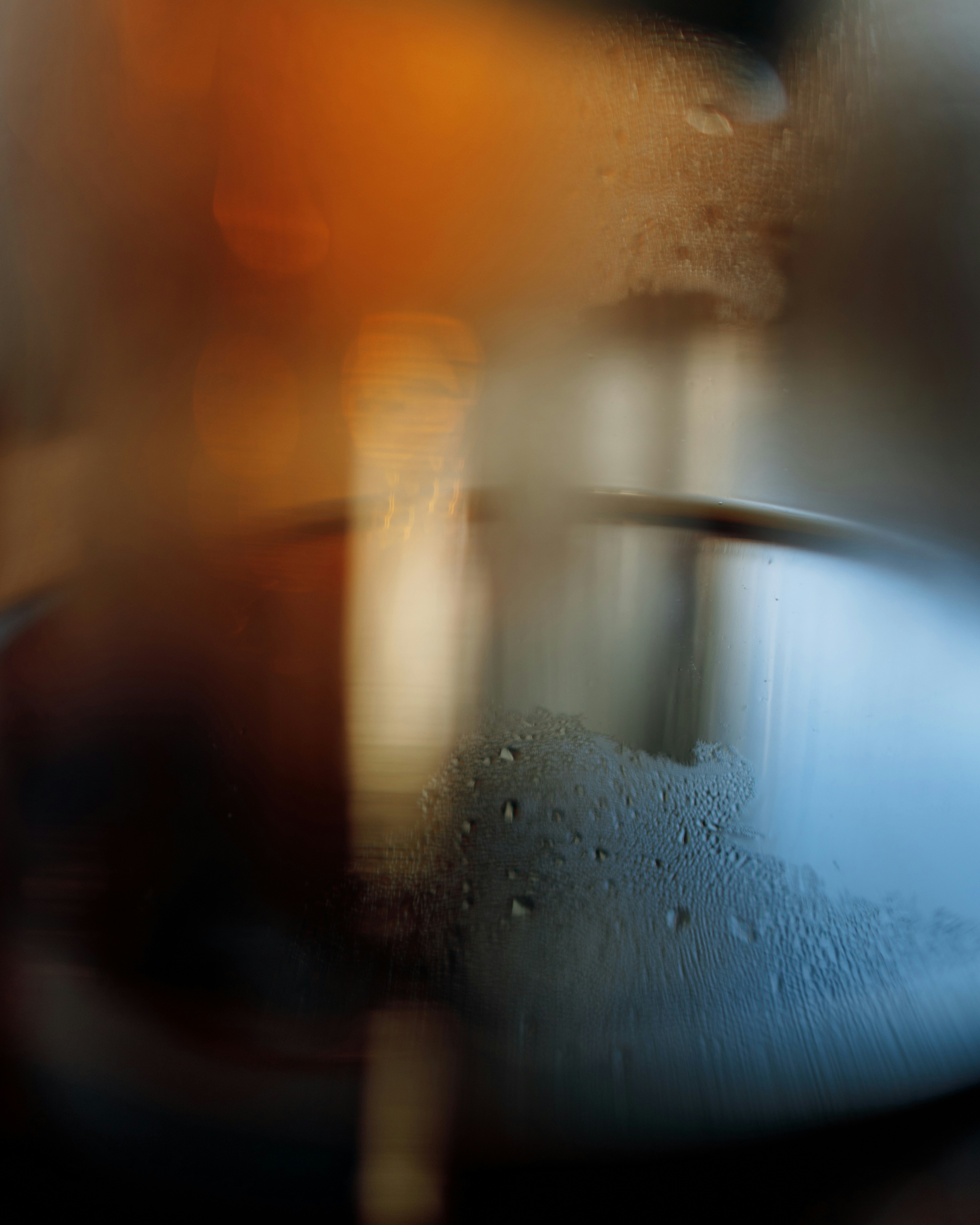 Steamy glass with water droplets and reflections. photo – Free Coffee ...