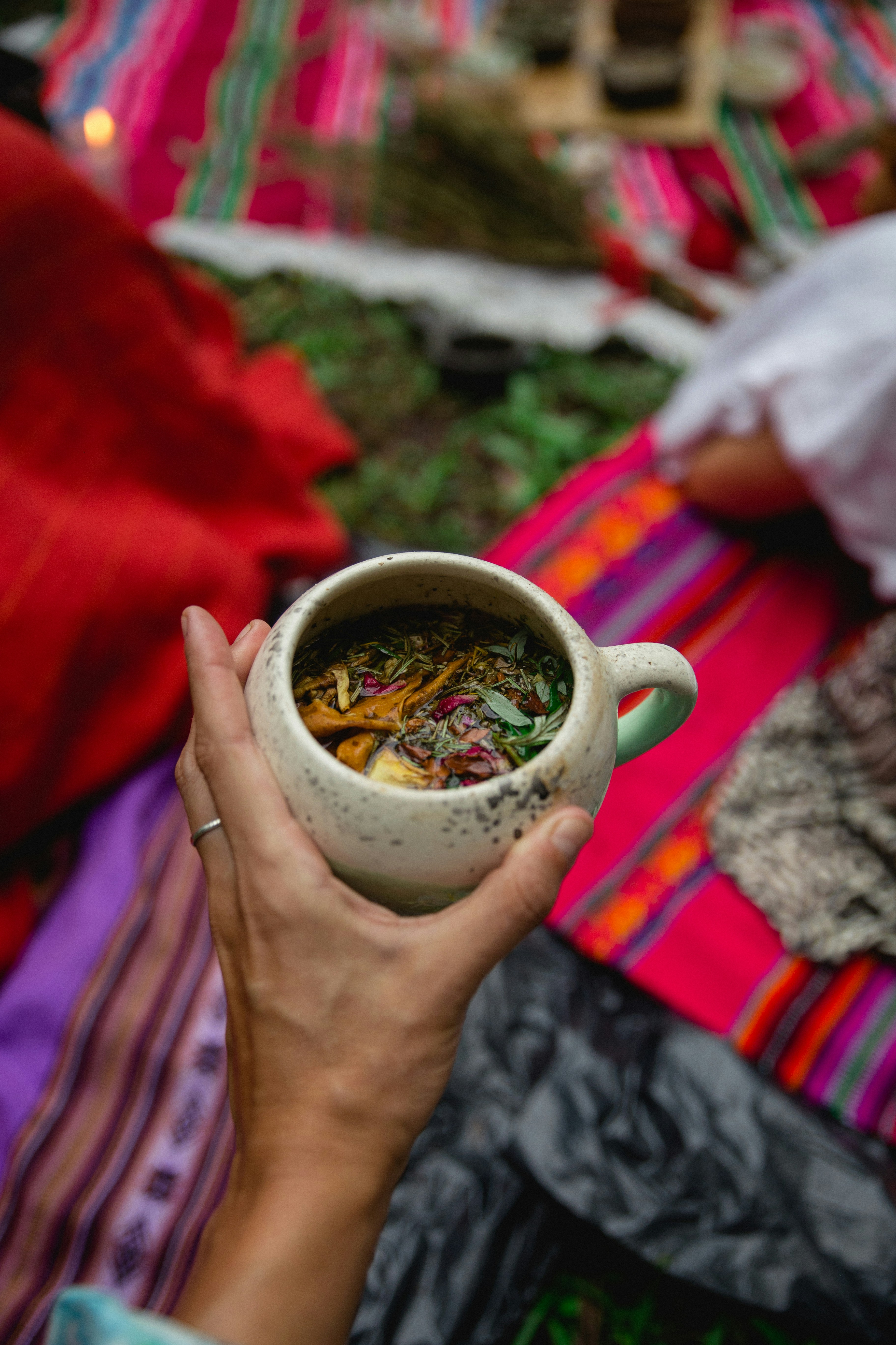 Ceremonial Mug: Tea Leaves in a Handheld Vessel