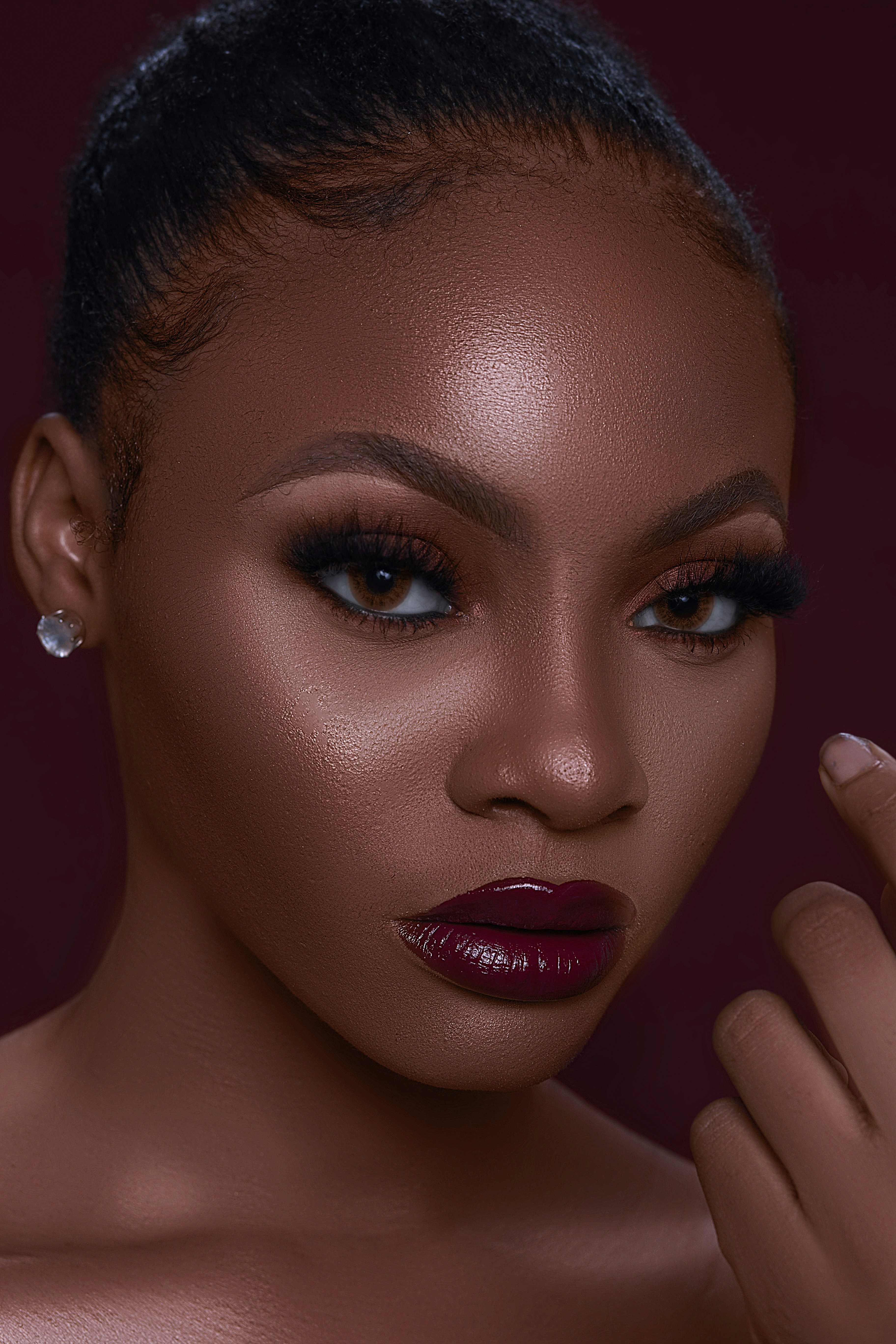 Beautiful woman with stunning makeup and a stare. photo – Free Portrait ...