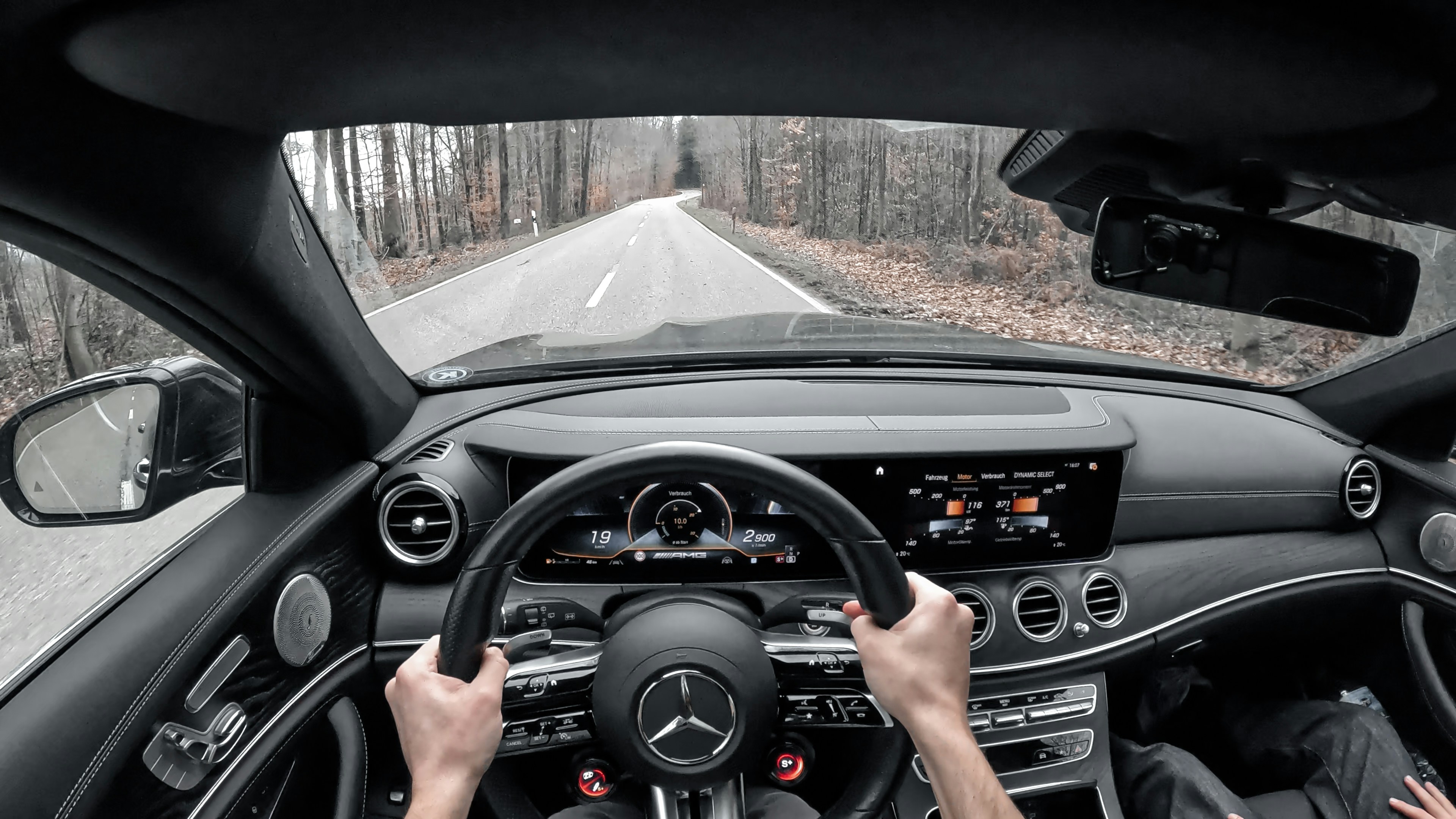Driving a mercedes-benz on a winding road. photo – Free Car Image on ...