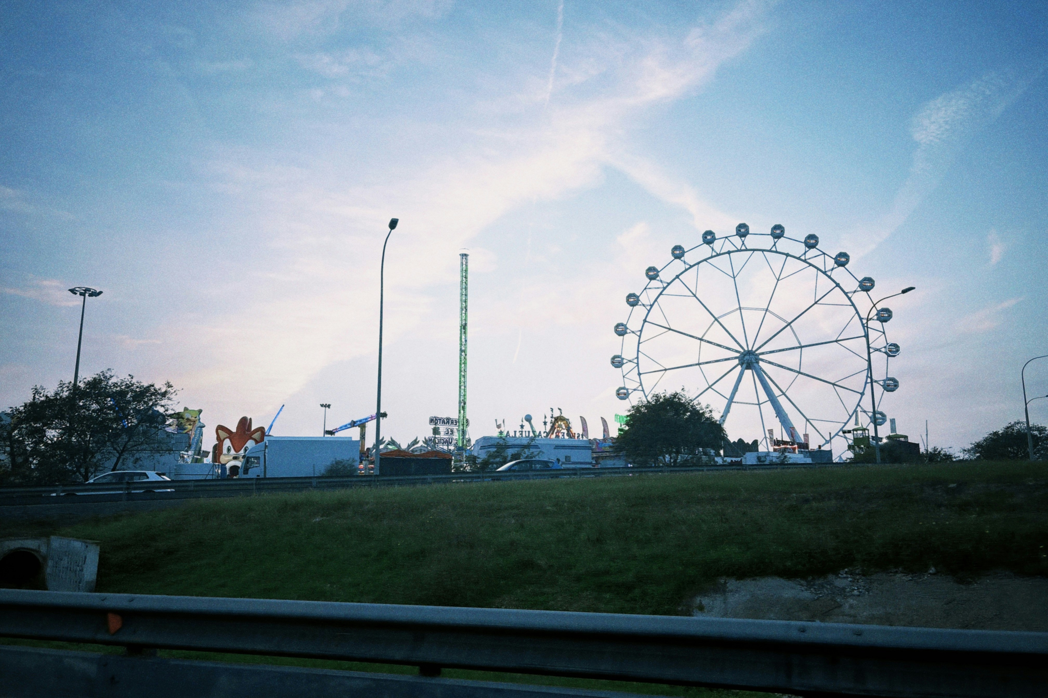 Ferris Wheel Reverie at a Riverside Fair