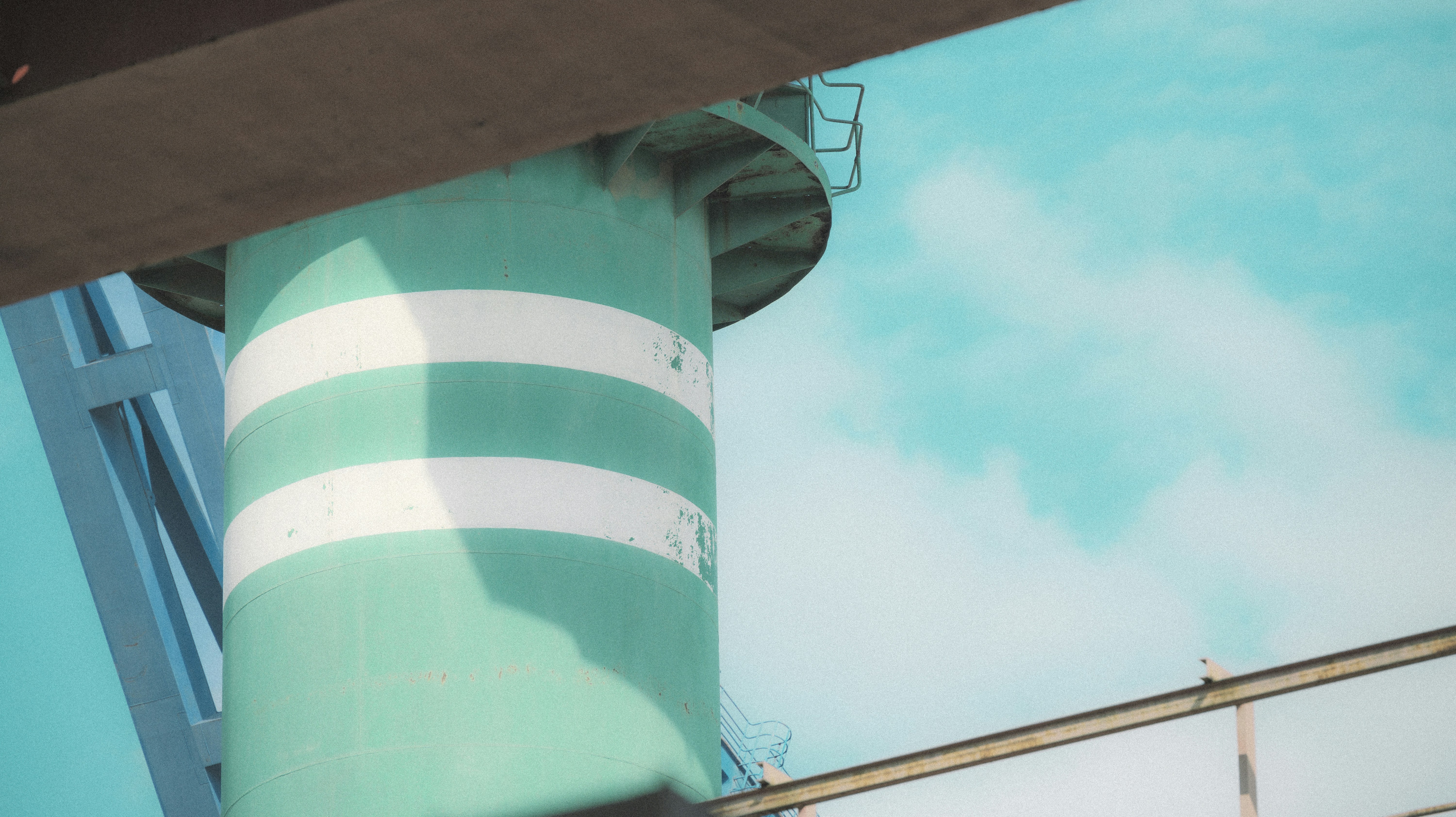 Industrial Echoes: Stripes Against the Sky