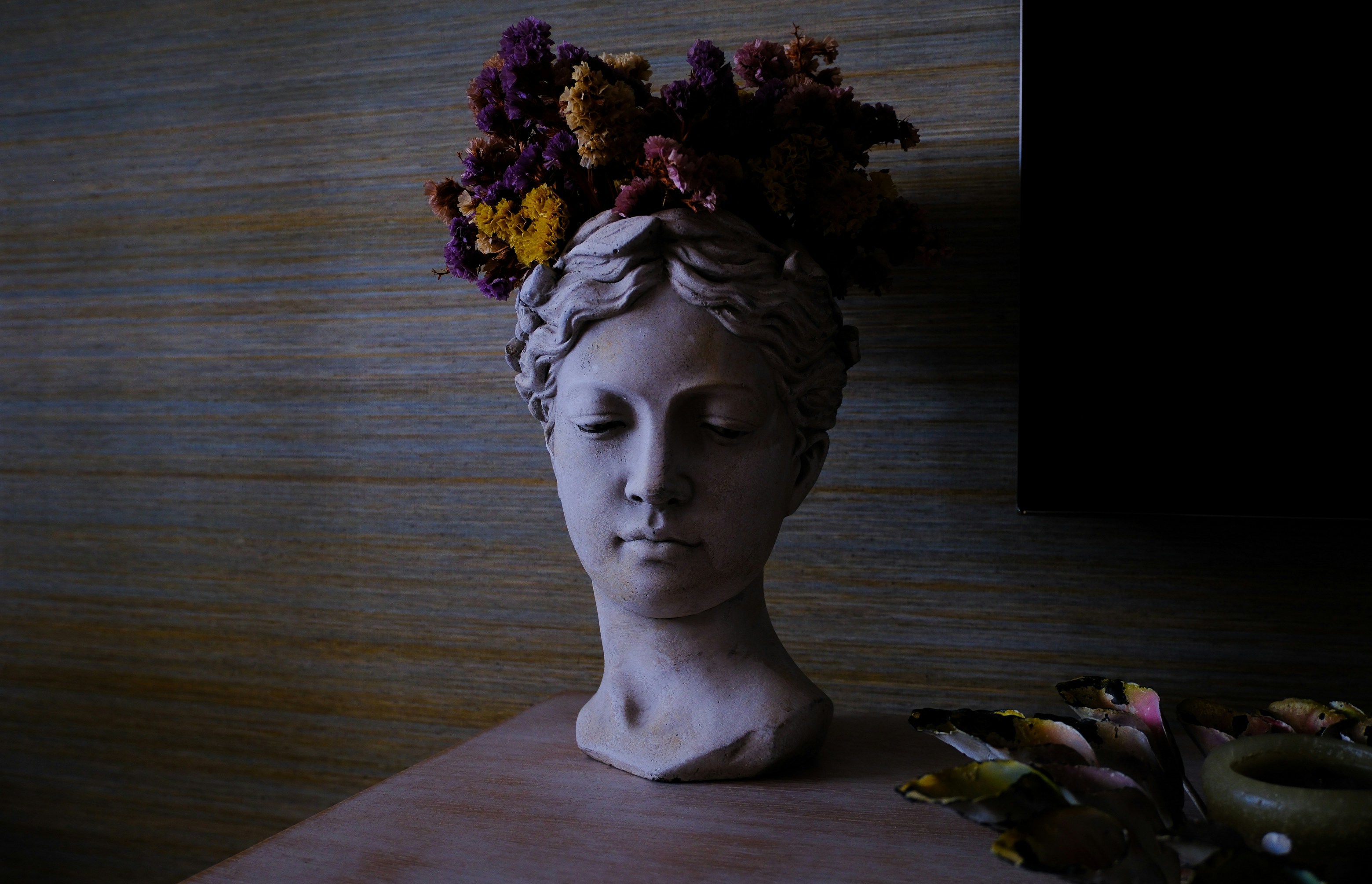 Floral Serenity: A Sculpted Muse