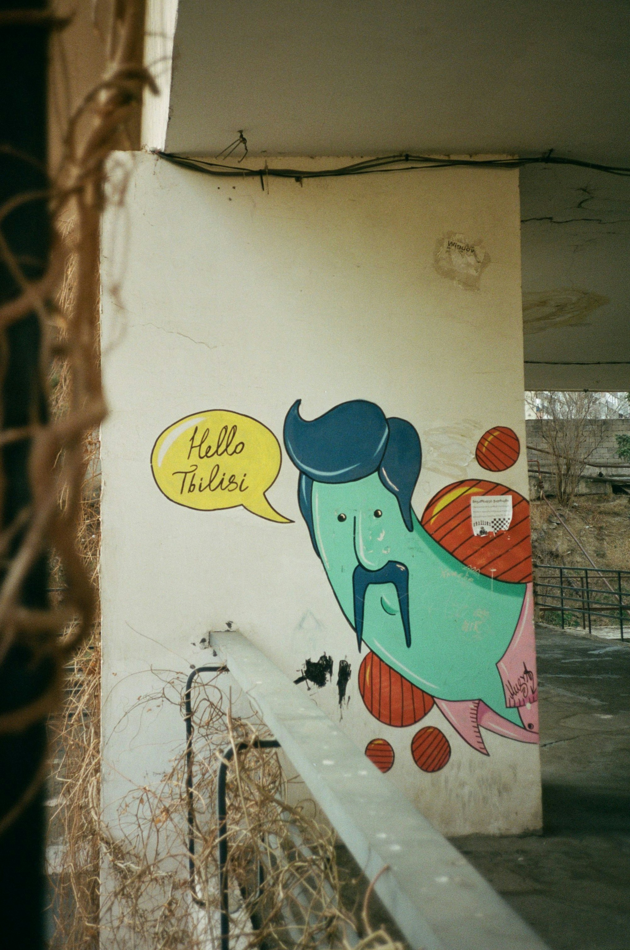 A wall displays colorful graffiti saying "hello tbilisi". photo – Free ...