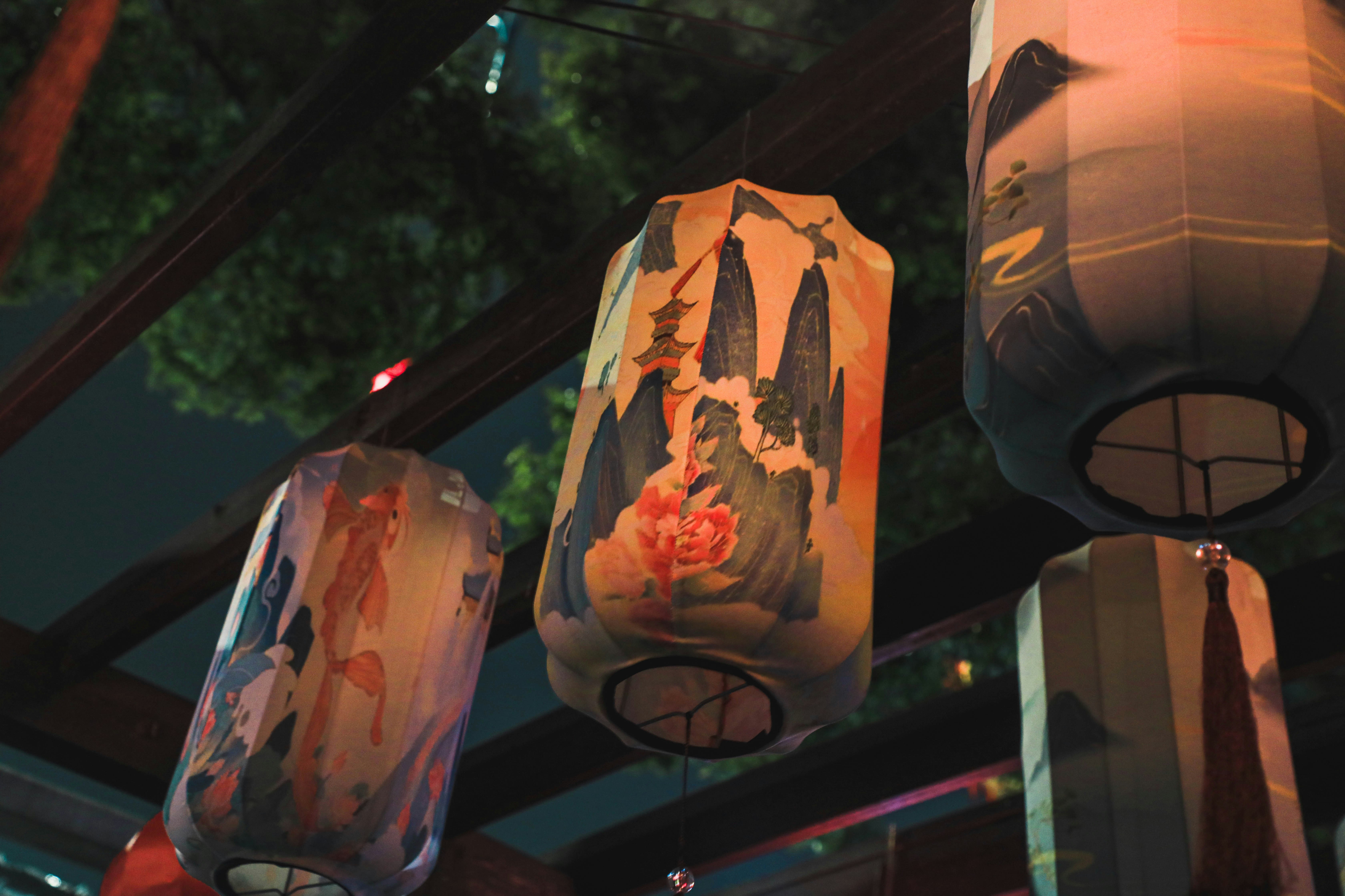 Petals of Light: Painted Lanterns in a Night Market