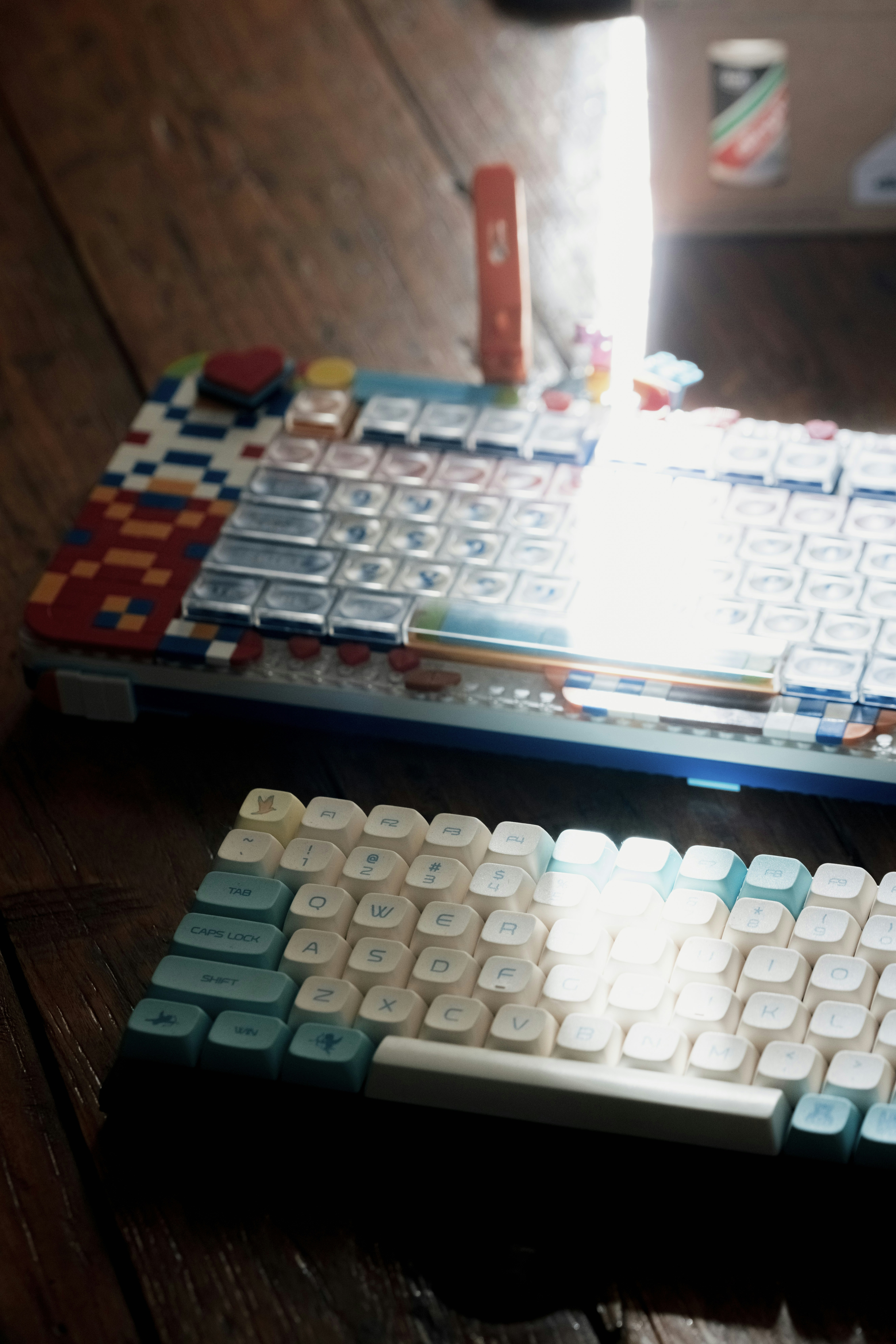 Sunlit LEGO Laptop: A Cozy Desk Scene in Pastel Hues