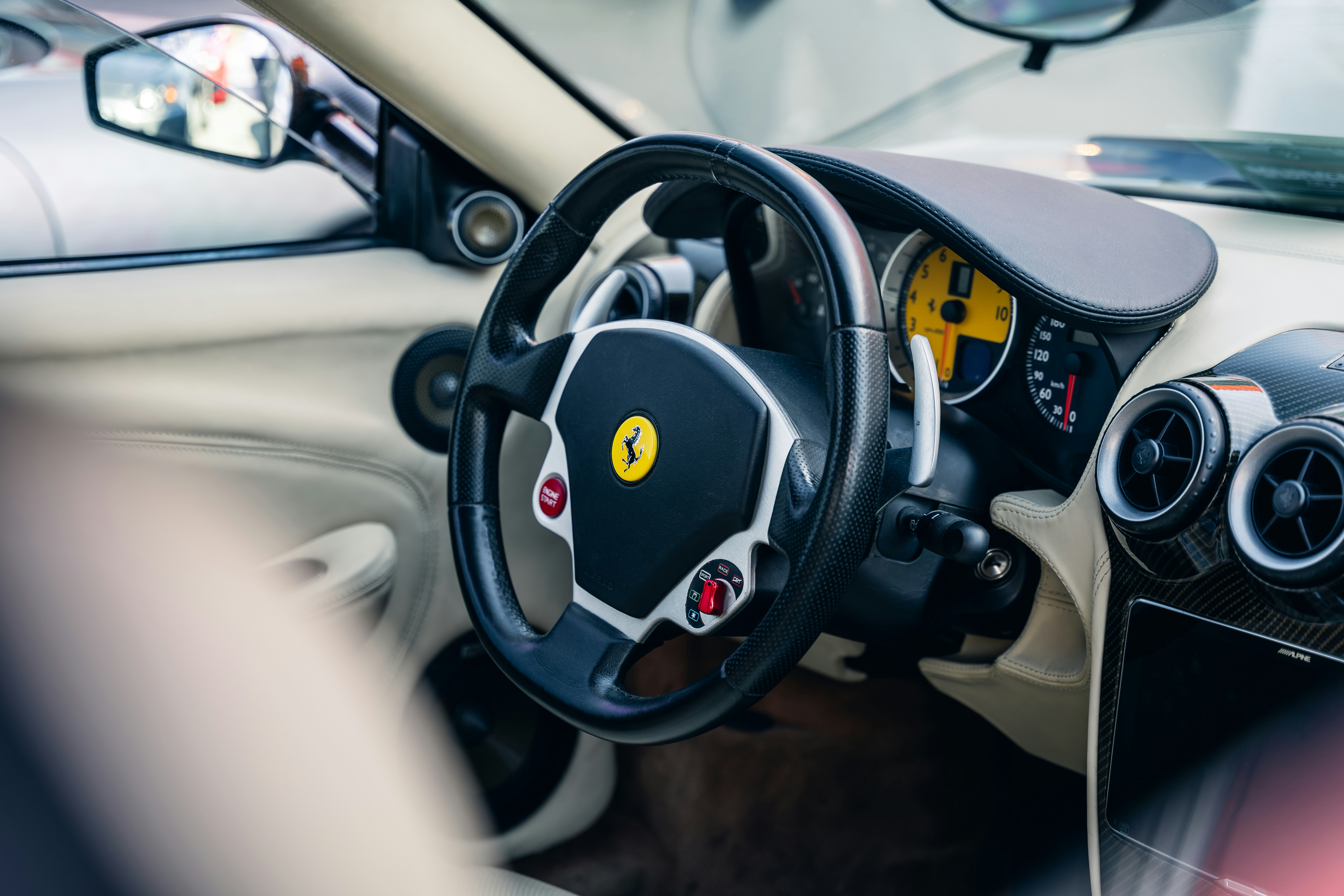 The interior of a ferrari car is shown. photo – Free Car Image on Unsplash