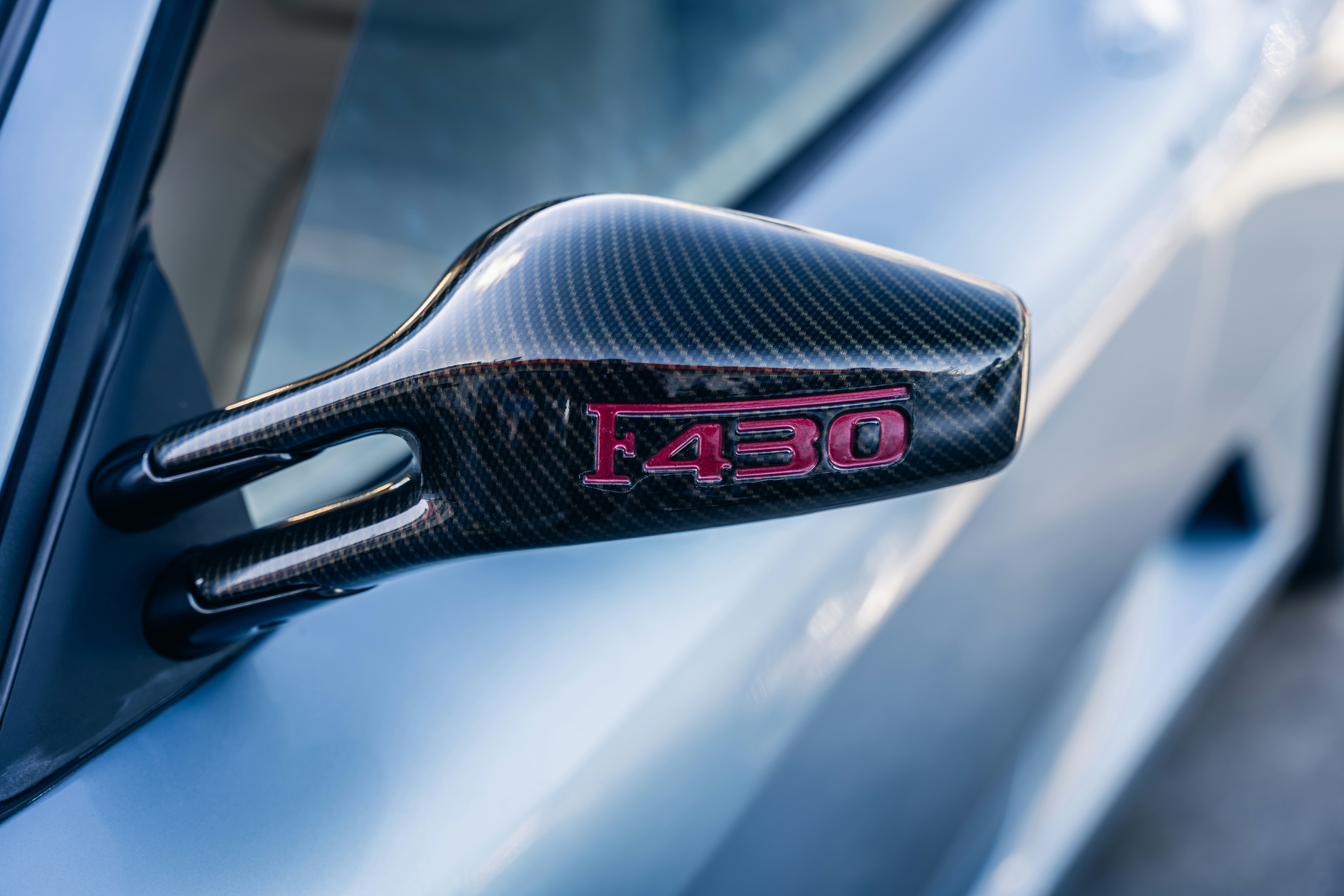 Ferrari f430 side mirror, showing carbon fiber detail. photo – Free Car ...