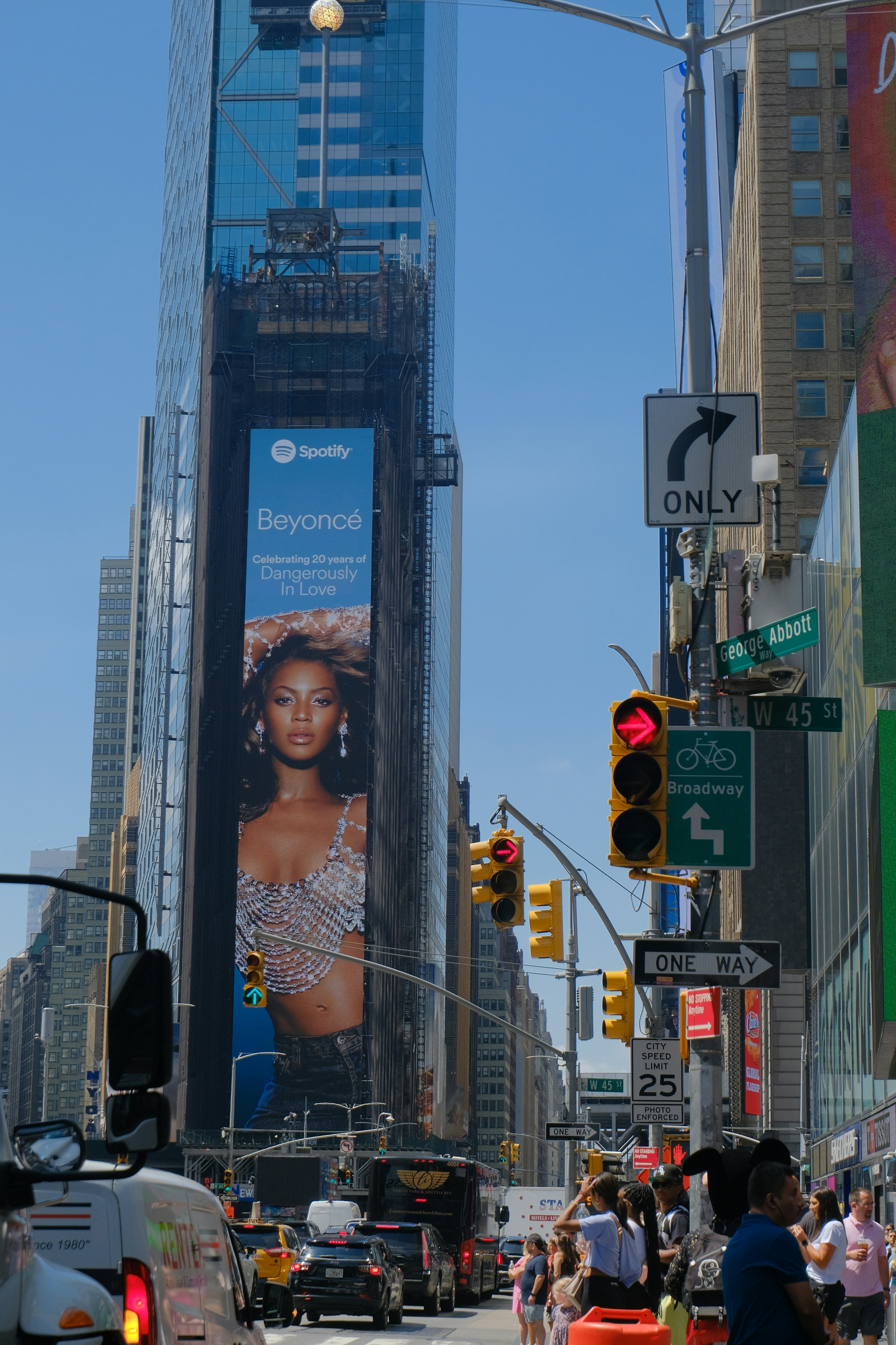 Urban Billboard Portrait: Beyoncé Towering Over Broadway