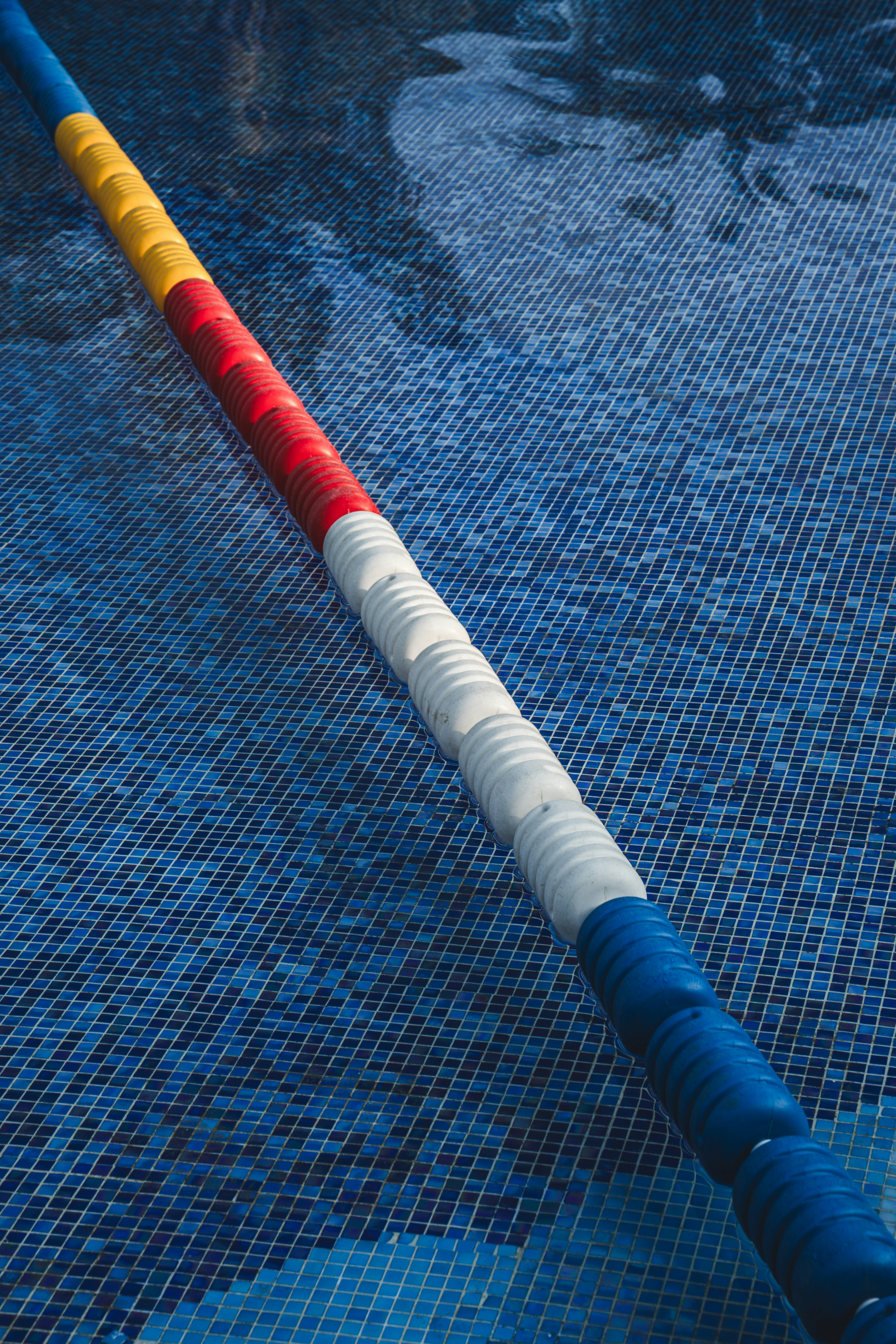 Swimming pool lane marker on the water's surface. photo – Free ...