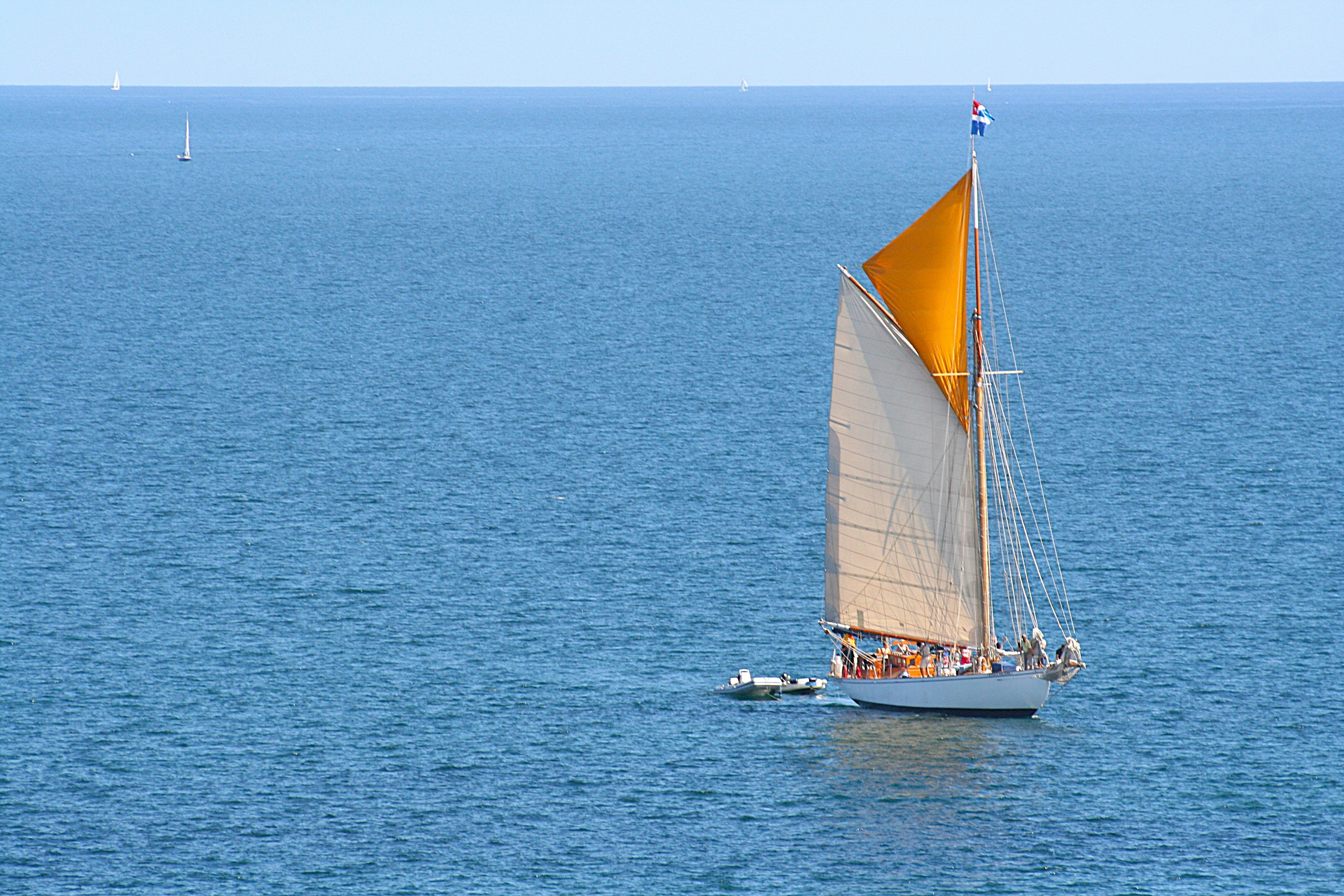 Golden Sail on the Blue Horizon