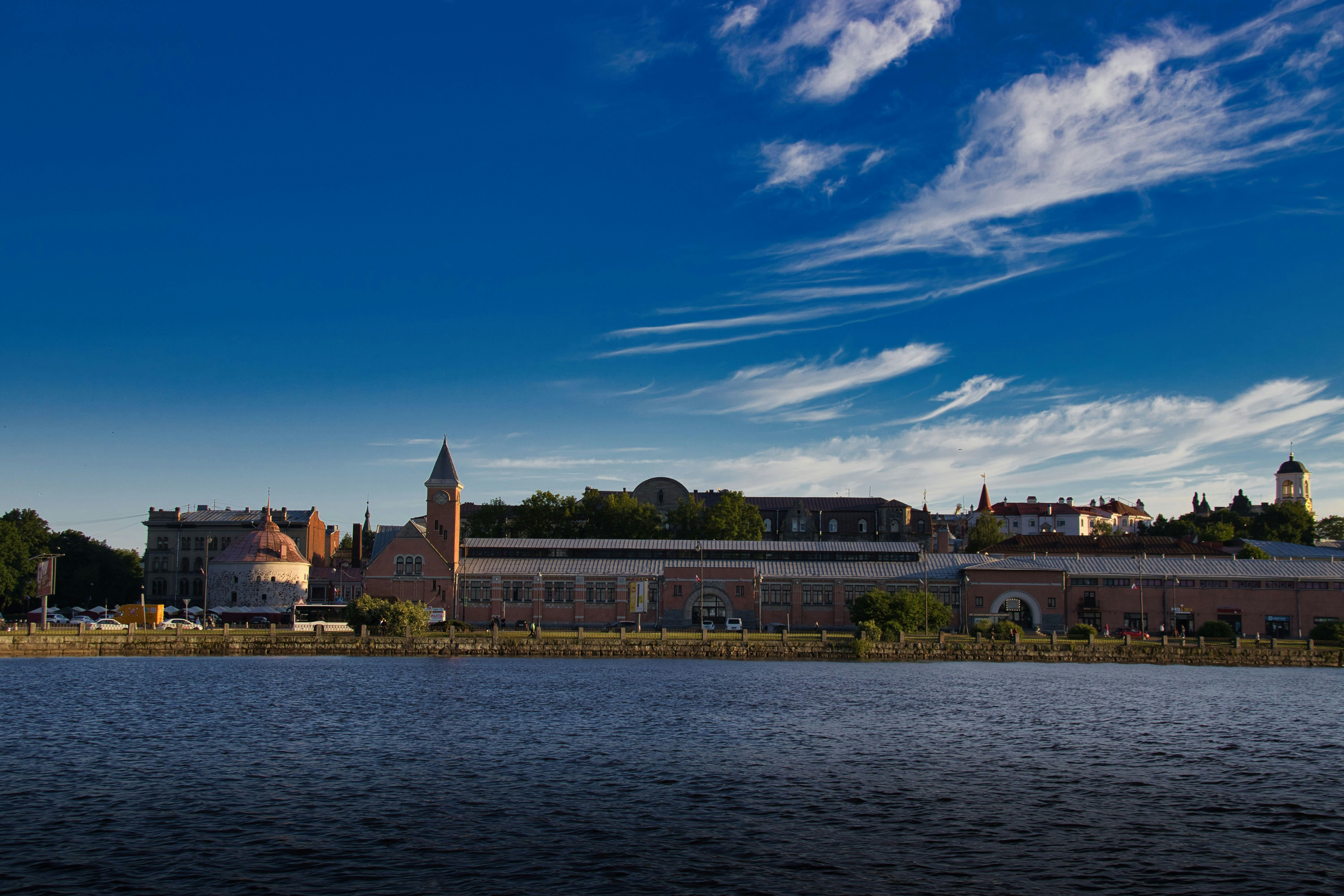 Brick Bastion by the Water: Riverside Skyline