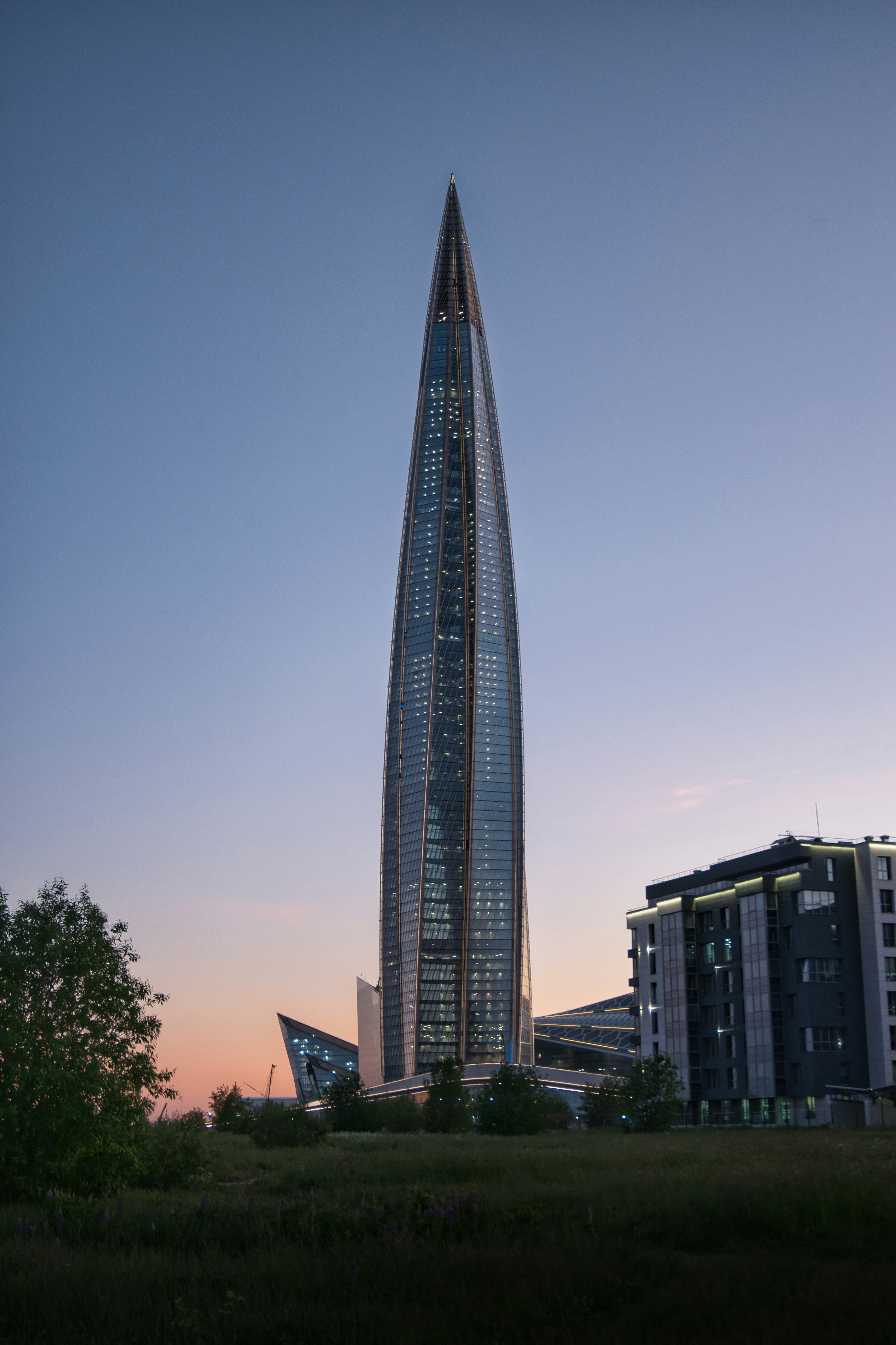 Twilight Tower: A Soaring Silhouette