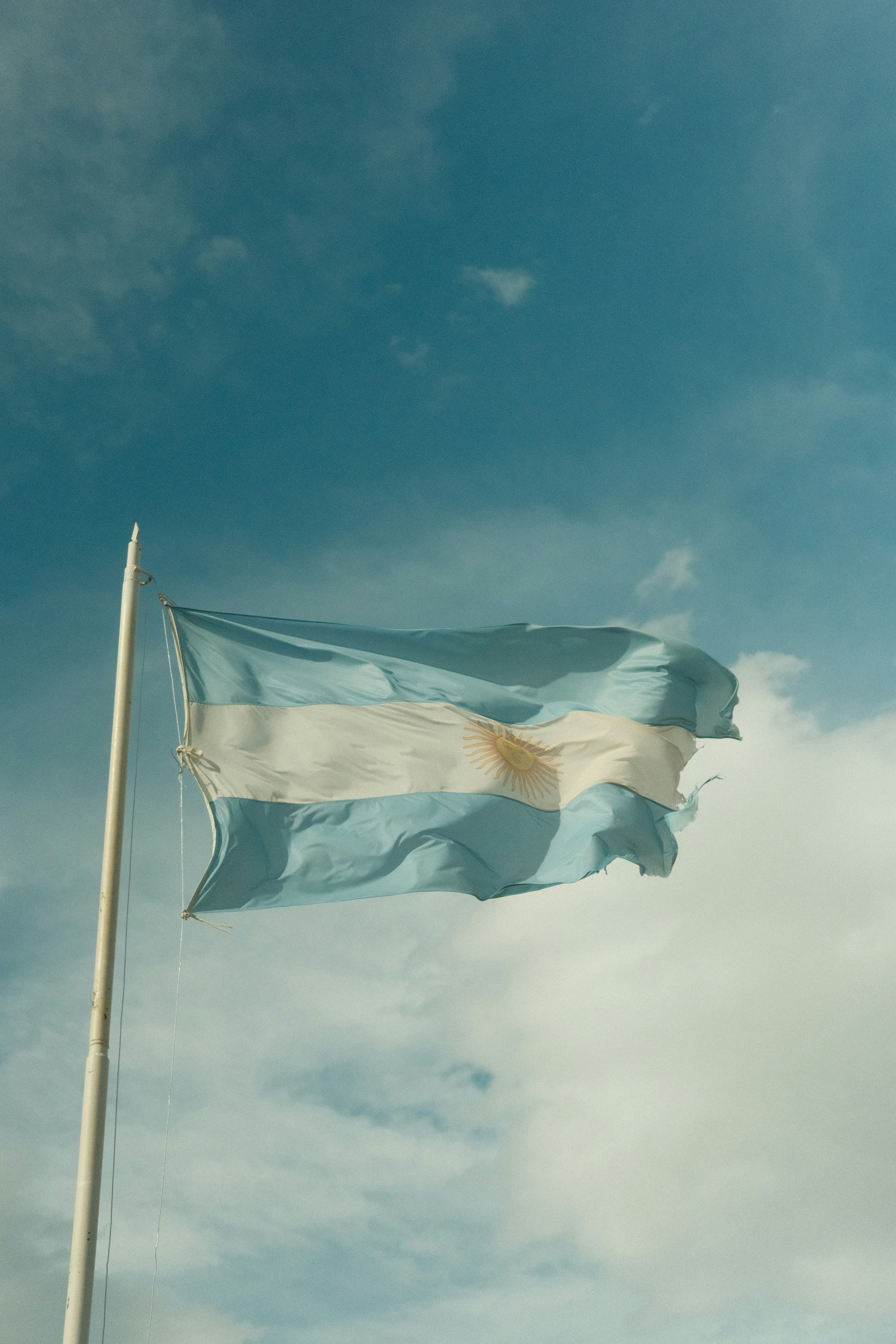 Waves of Heritage: The Argentine Flag in Motion