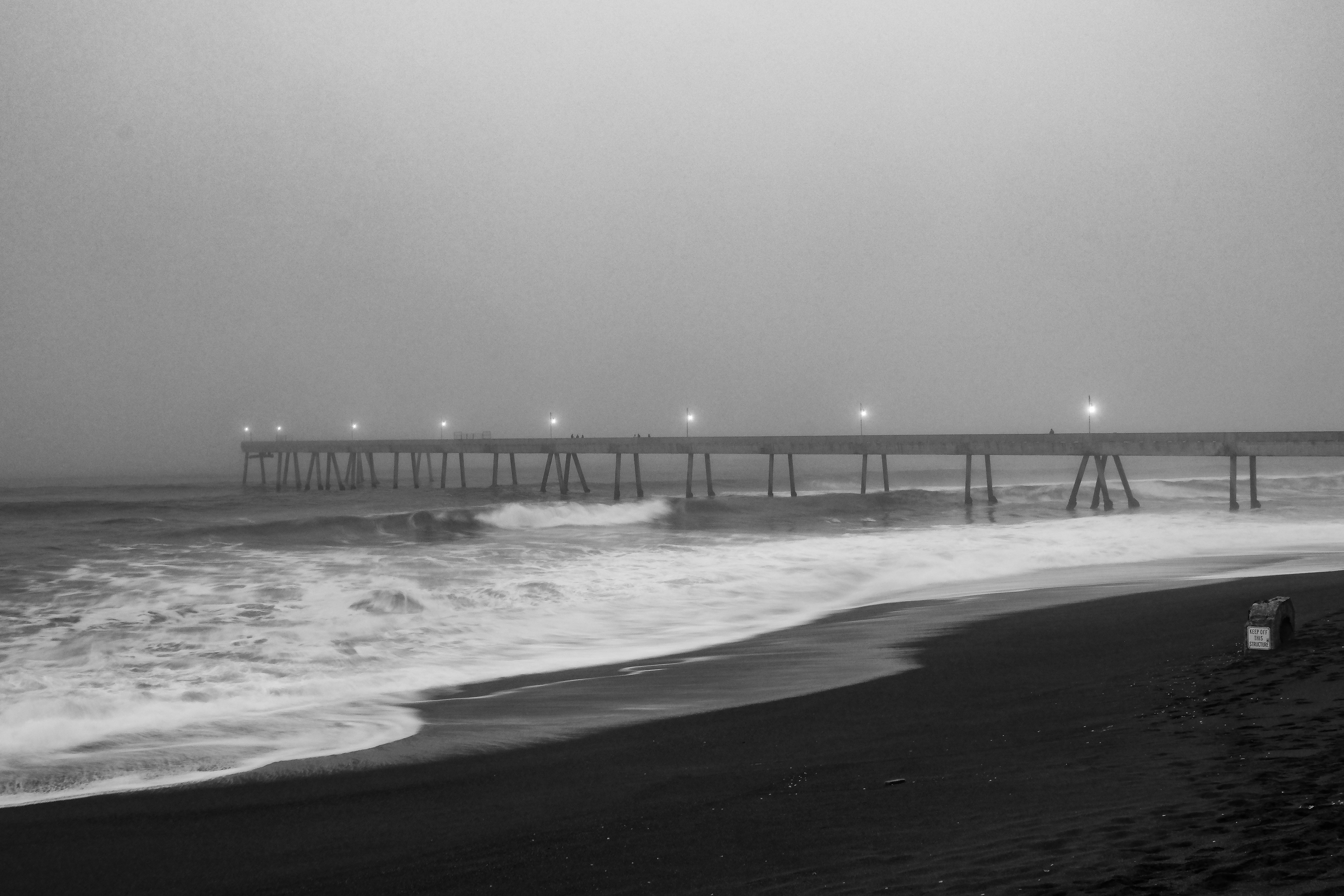Misty Pier Silhouette at Dusk