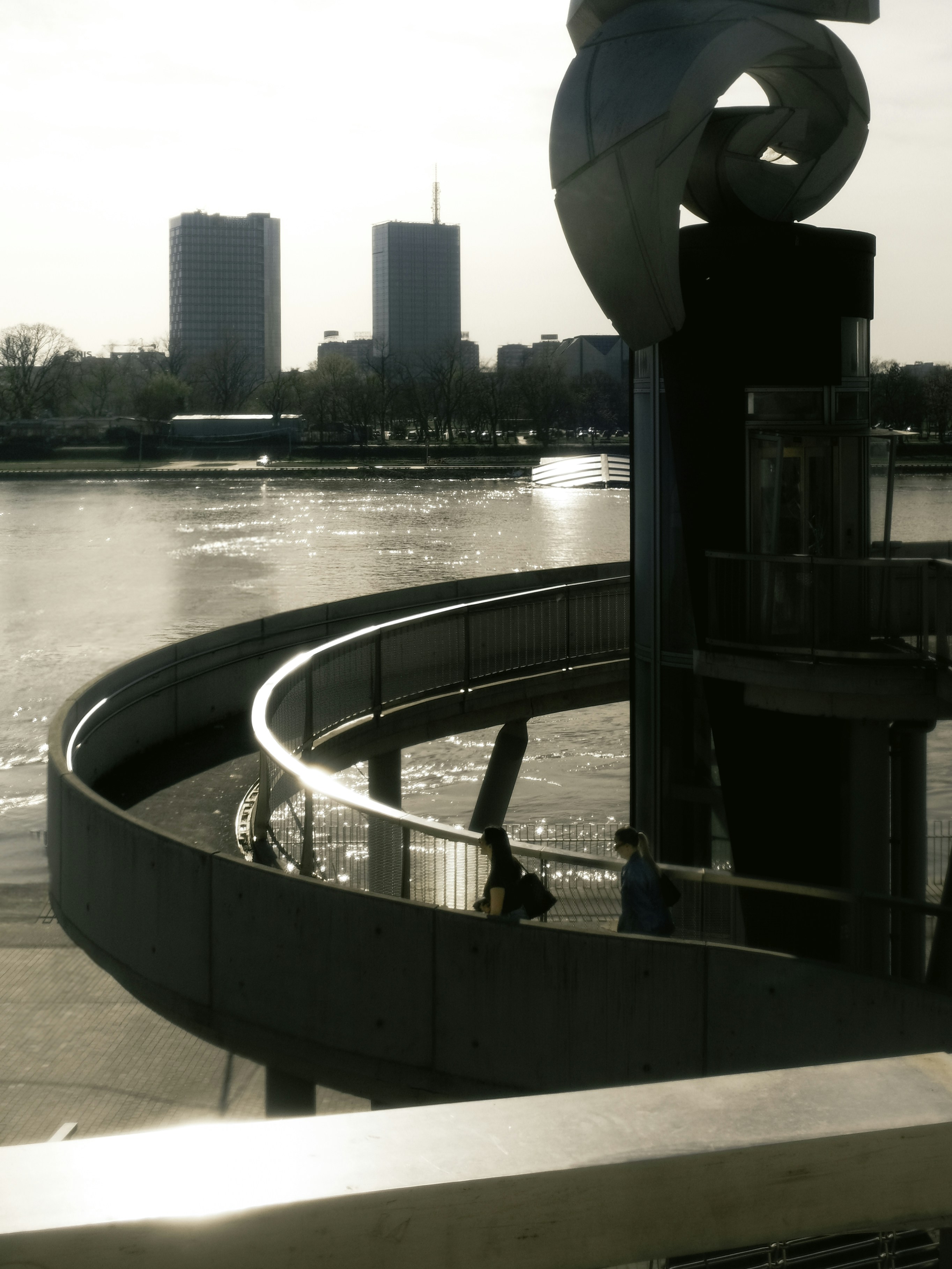 Spiral Sentinel Over the Riverside Loop