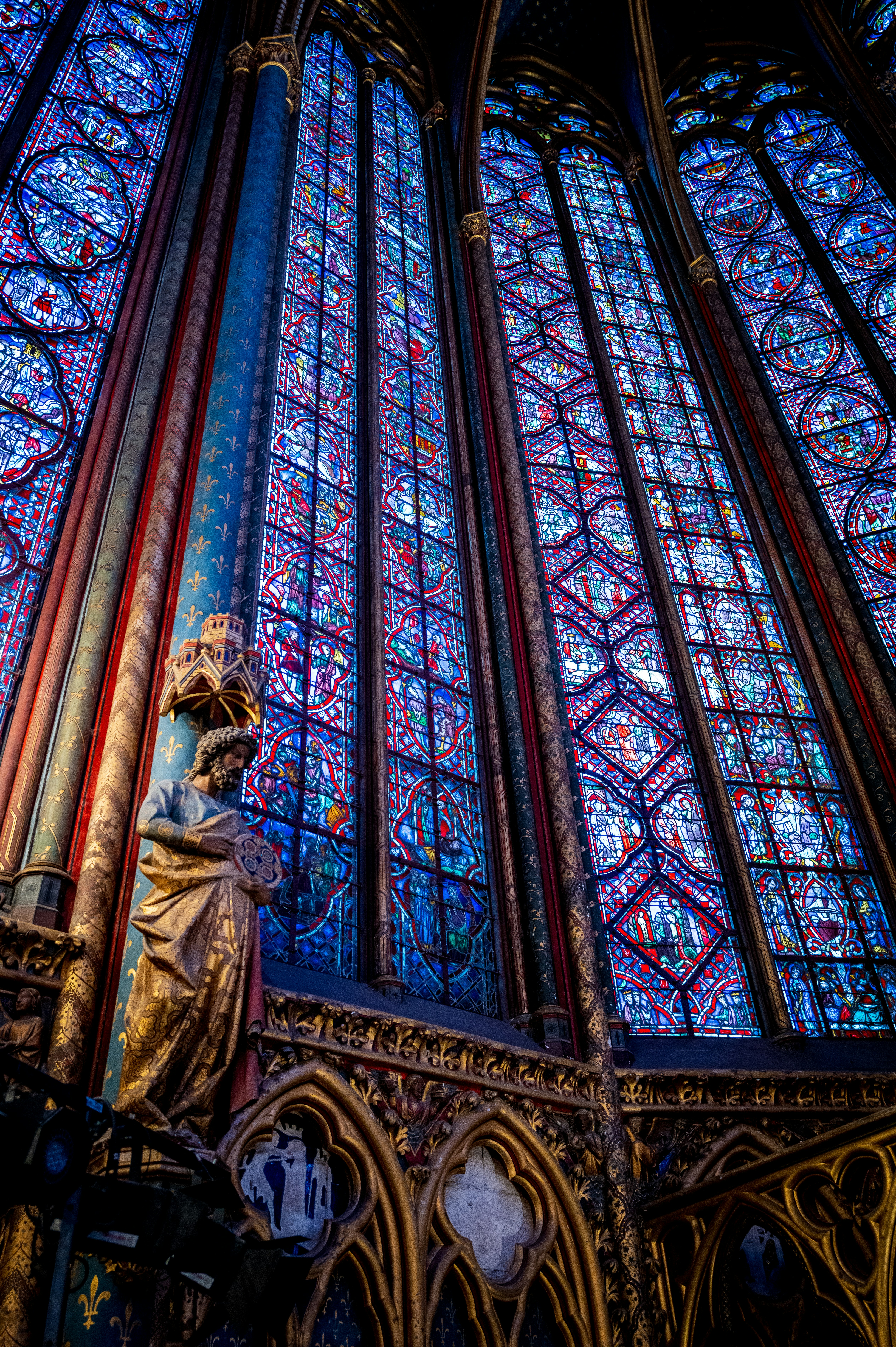 Stained glass windows fill the cathedral with color. photo – Free ...