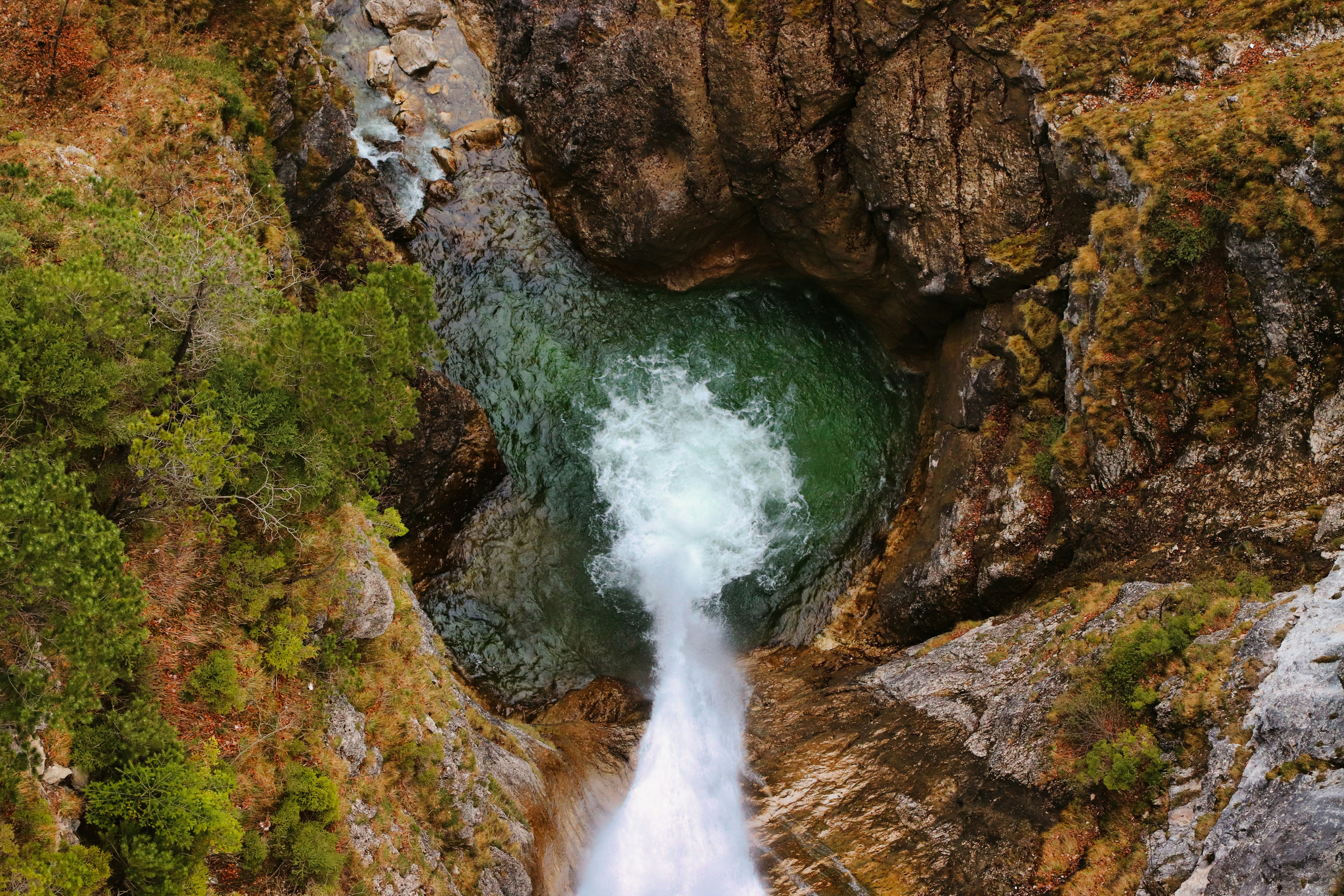 Waterfall plunges into a stunning natural pool. photo – Free Forest ...