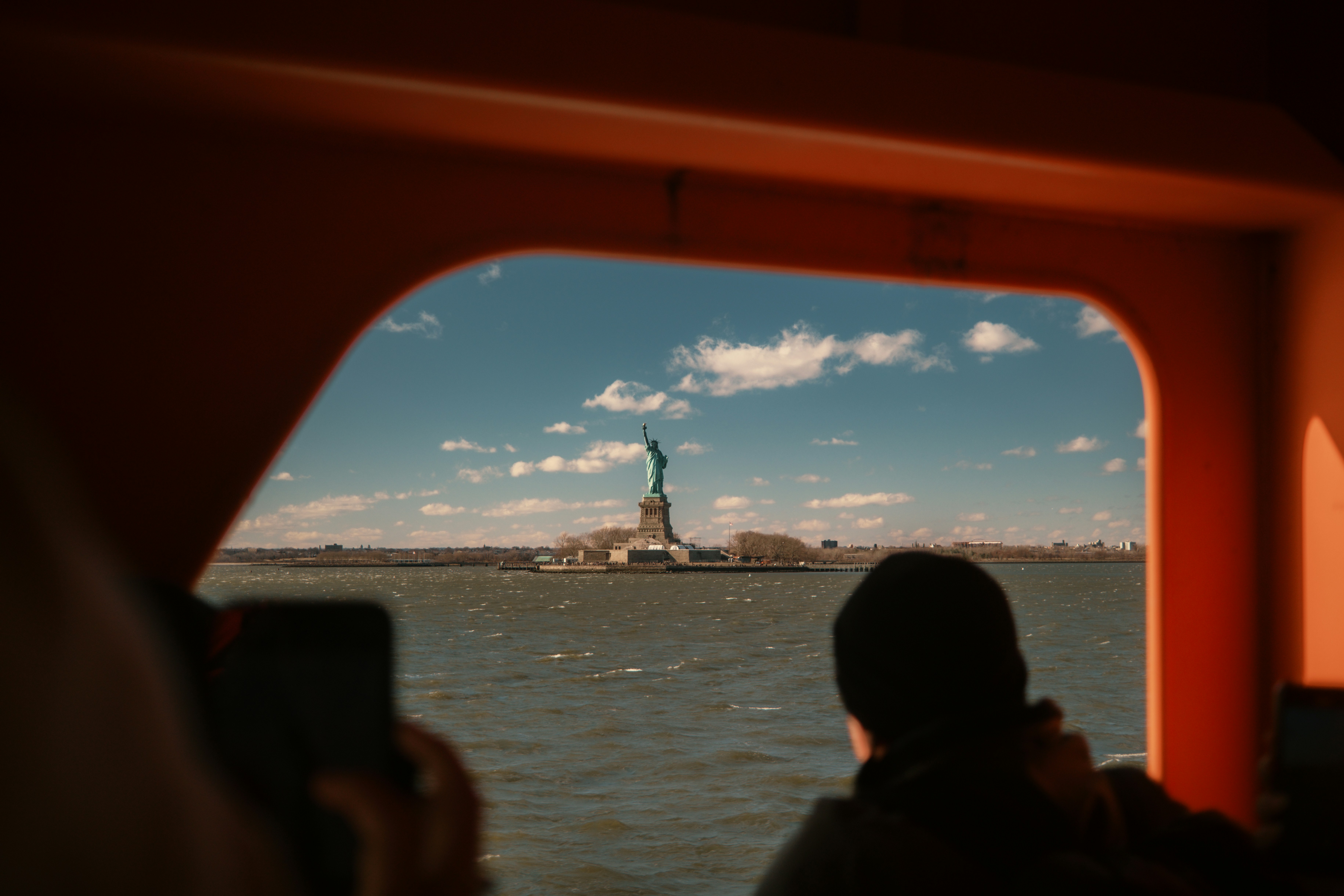 The statue of liberty viewed from a ferry. photo – Free Car Image on ...