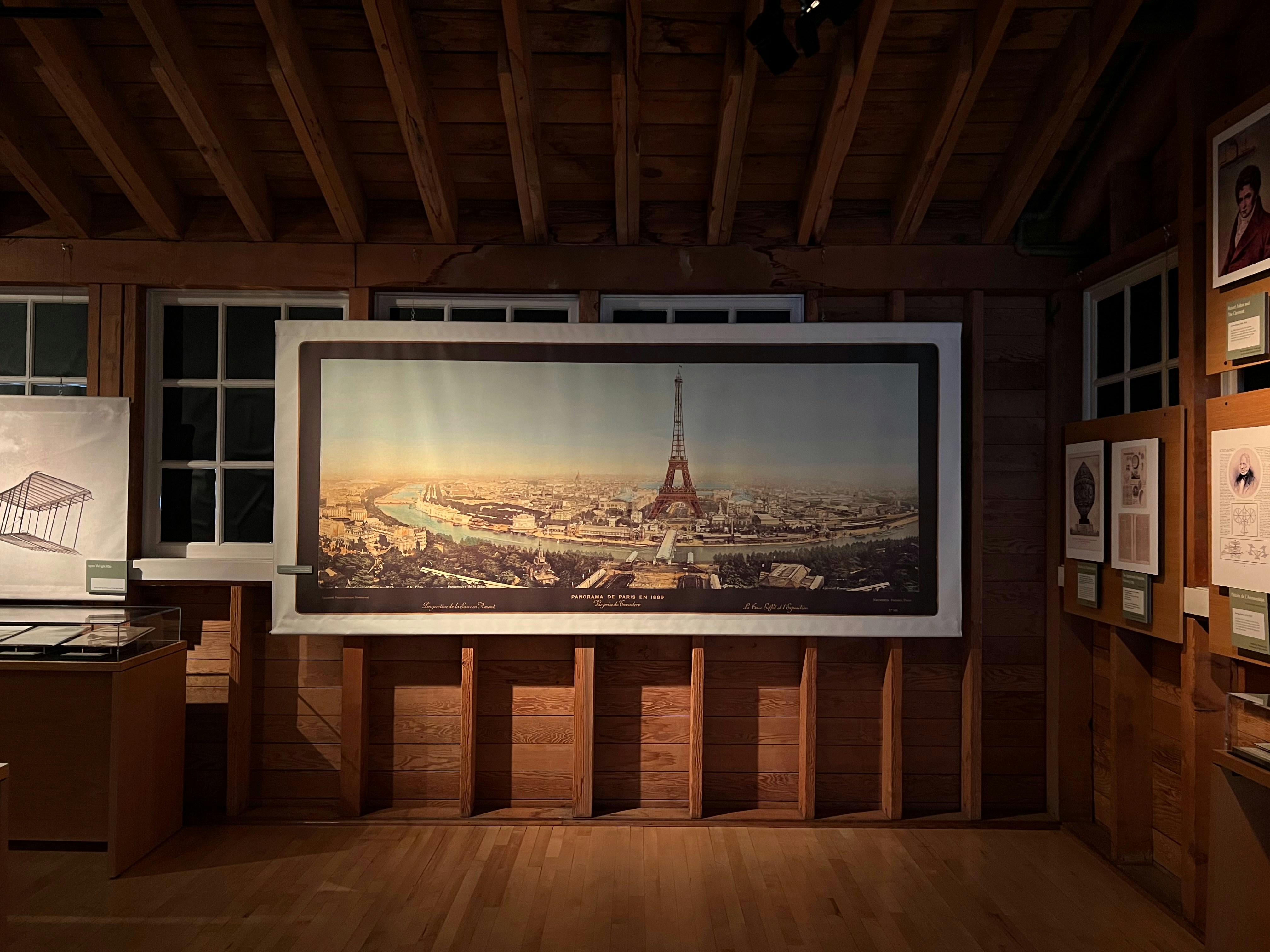 Eiffel in the Gallery: A Paris Panorama Framed in Wood