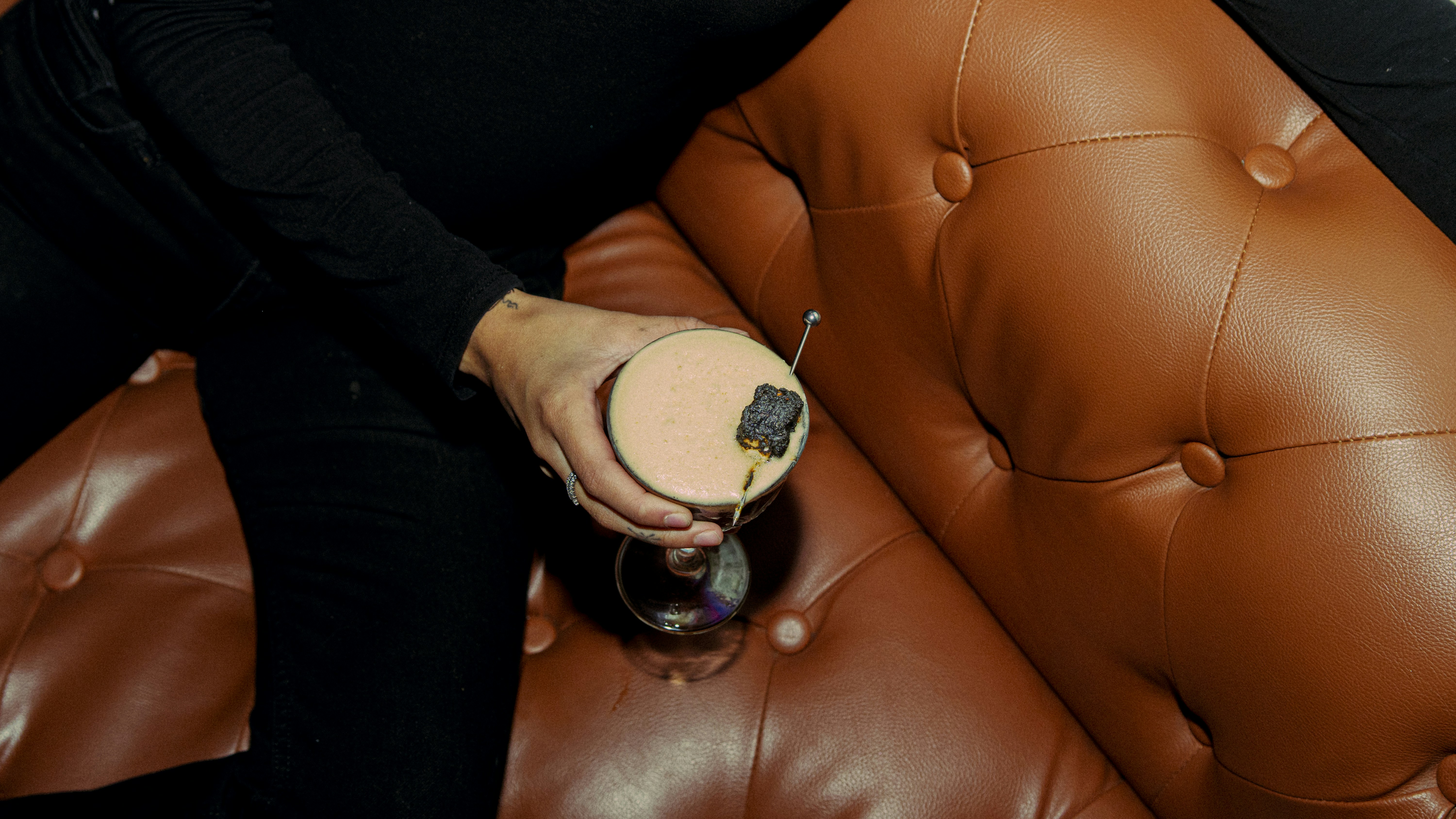 Coconut Cocktail on Velvet: a Quiet Lounge Moment