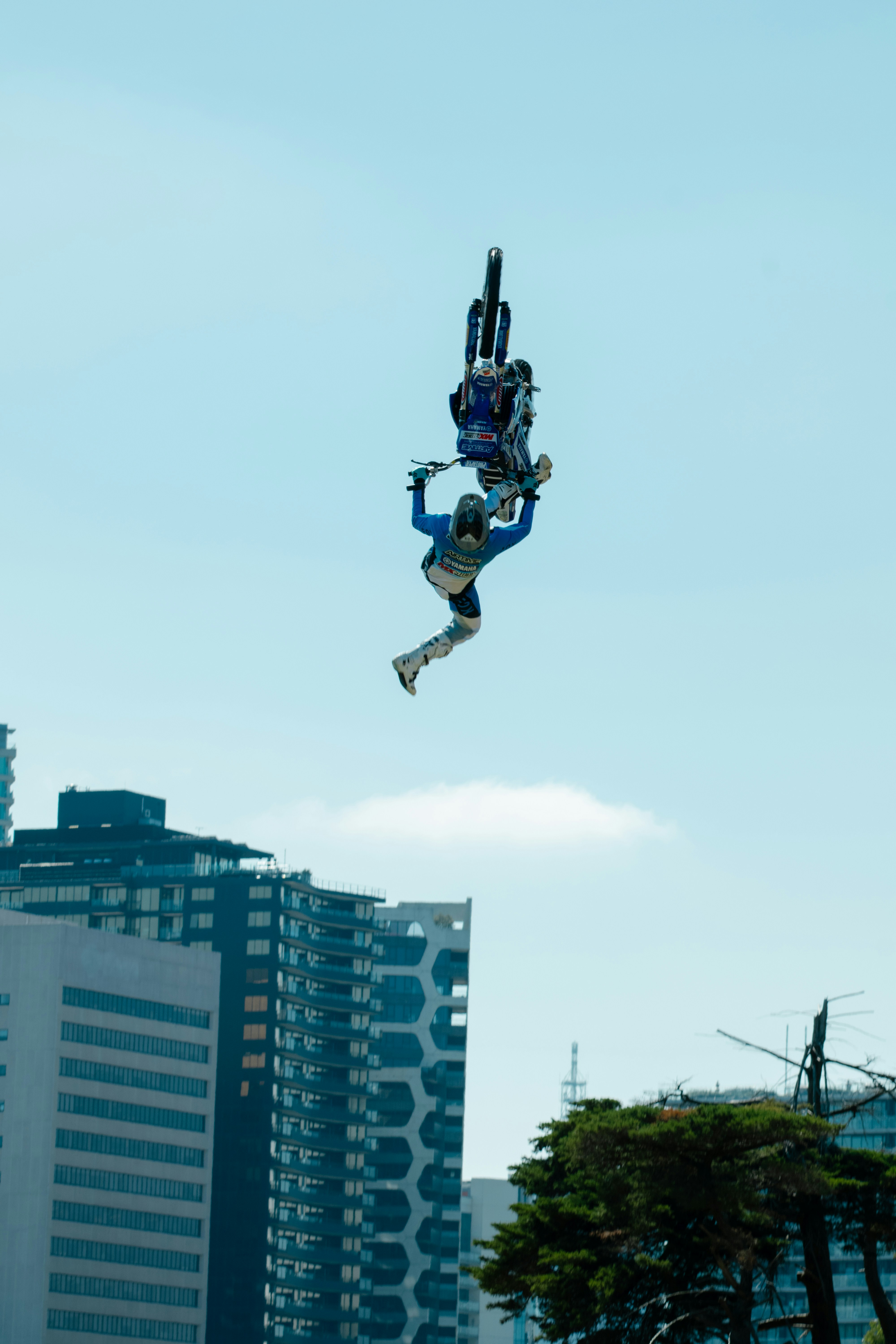 A motocross rider performs a backflip in mid-air. photo – Free ...
