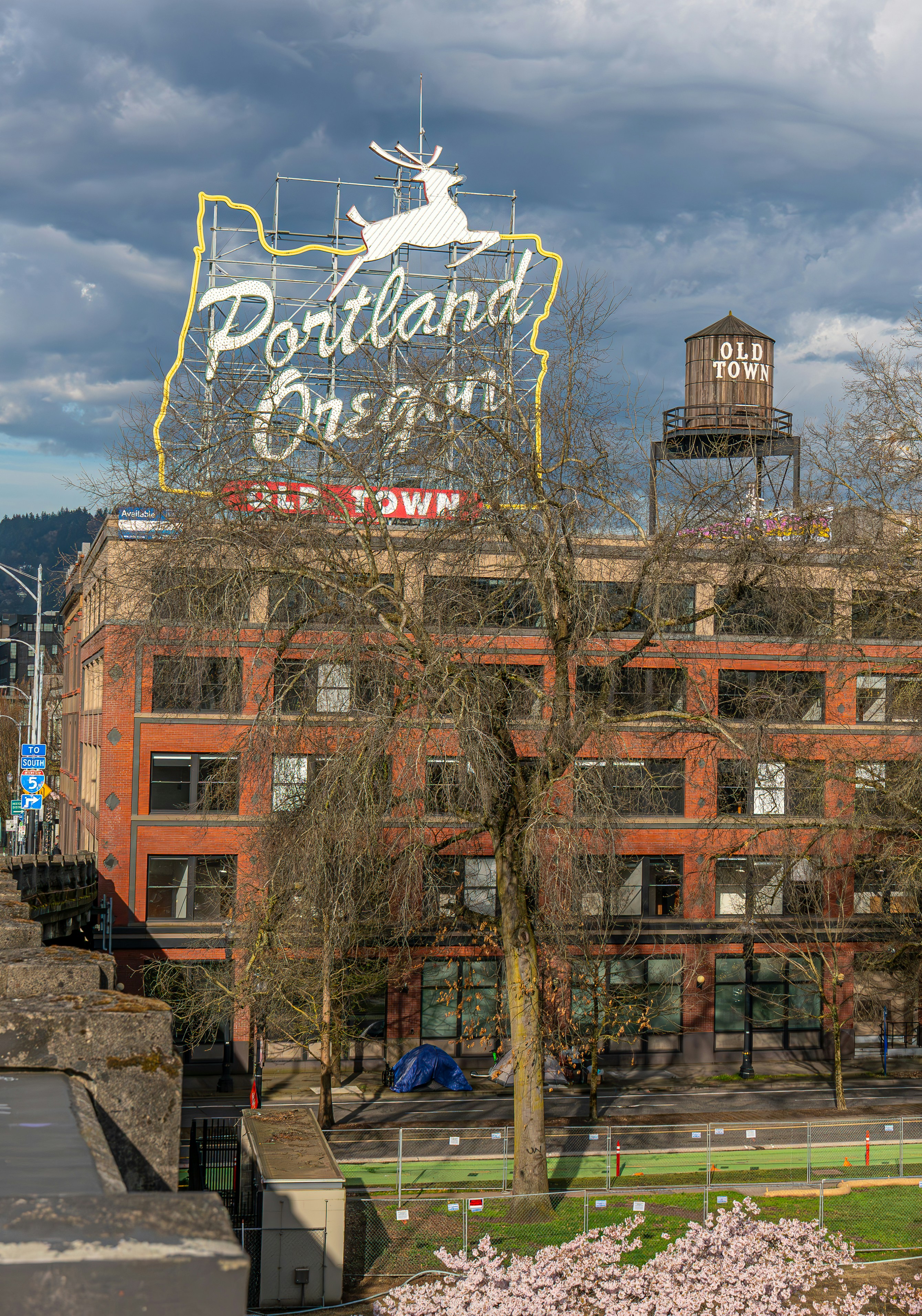 The iconic portland, oregon sign is visible. photo – Free Oregon Image ...