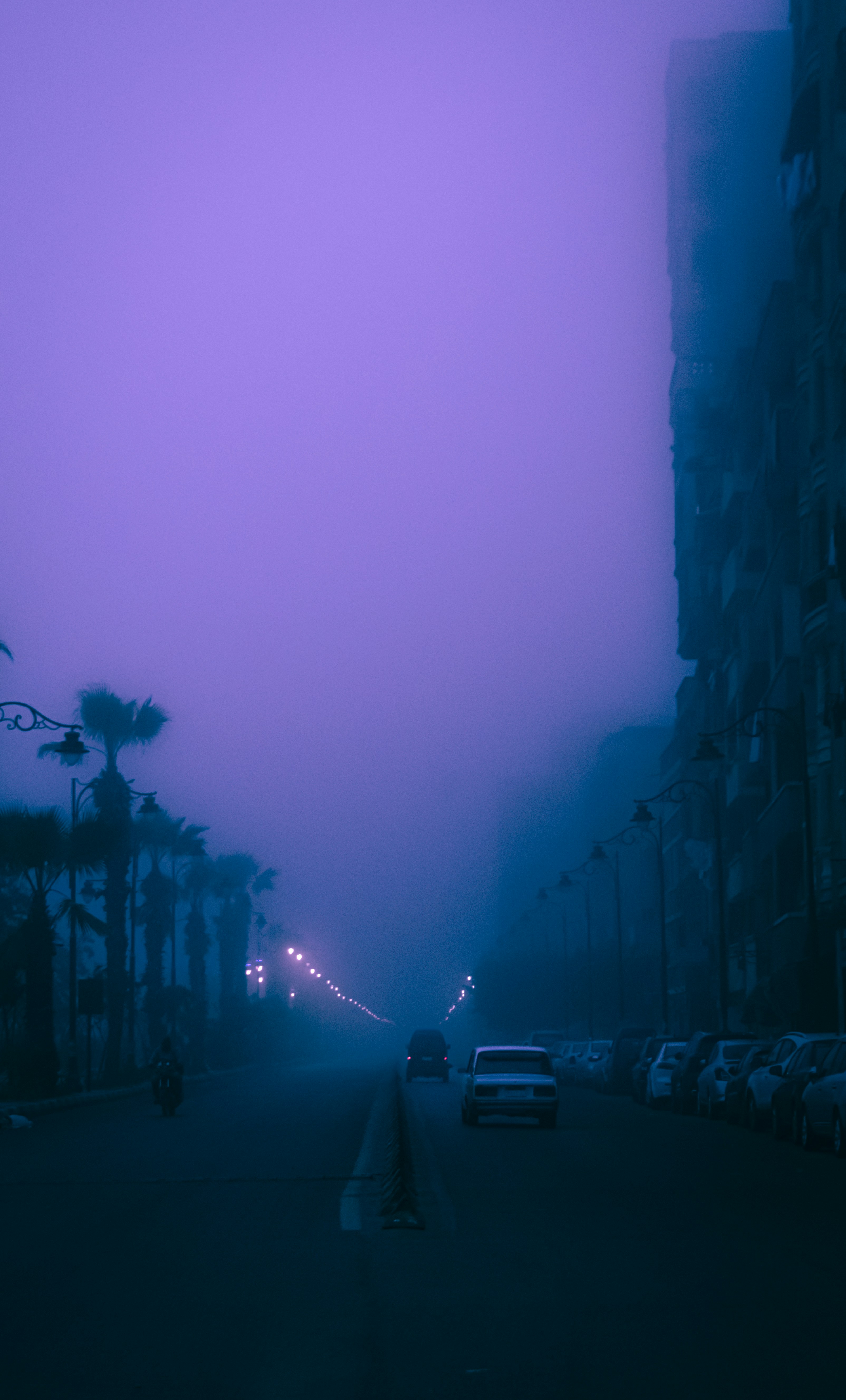 Blue Fog Boulevard: Neon Vanishing Point