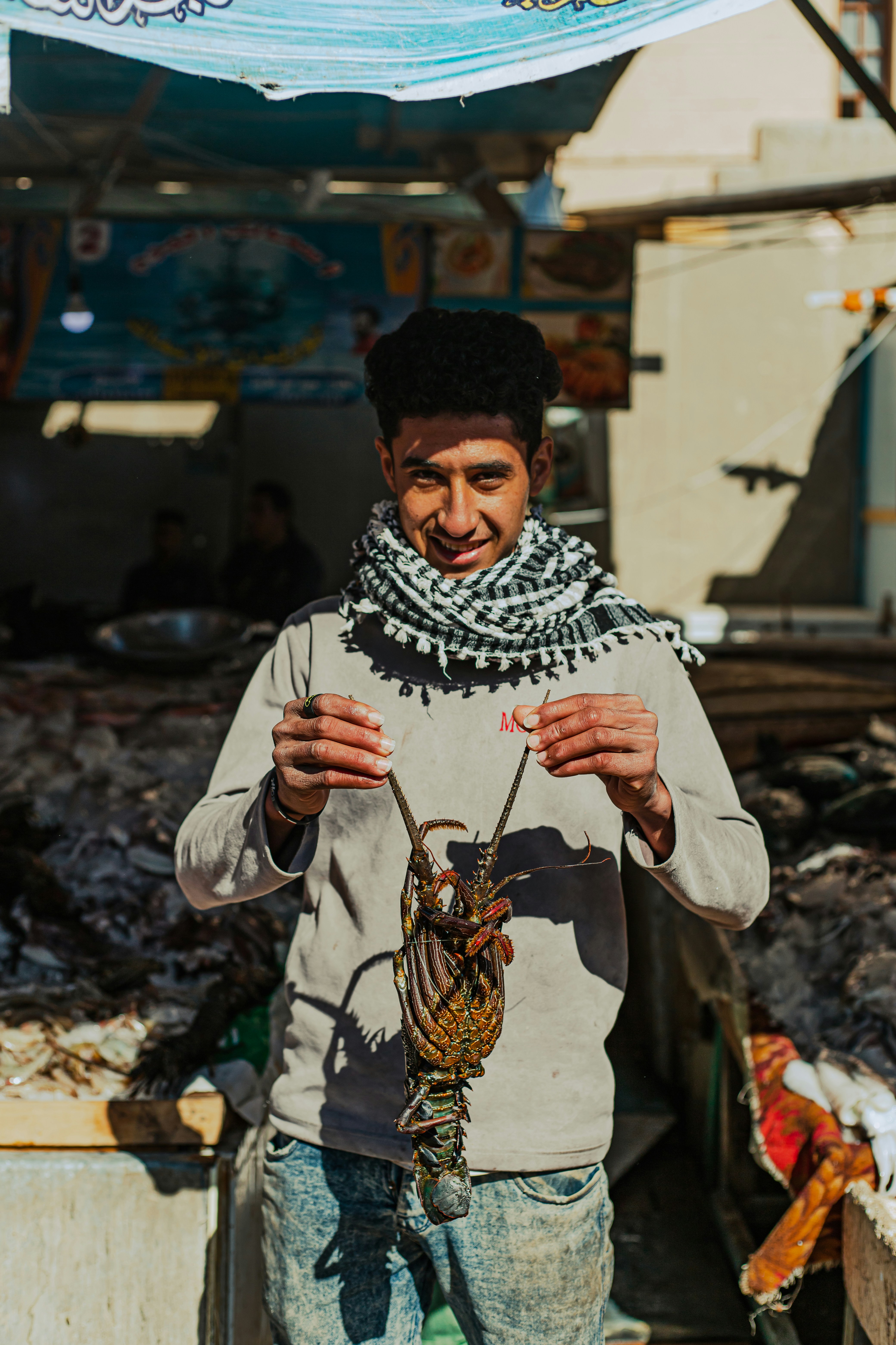 Market's Bounty: A Lobster's Journey