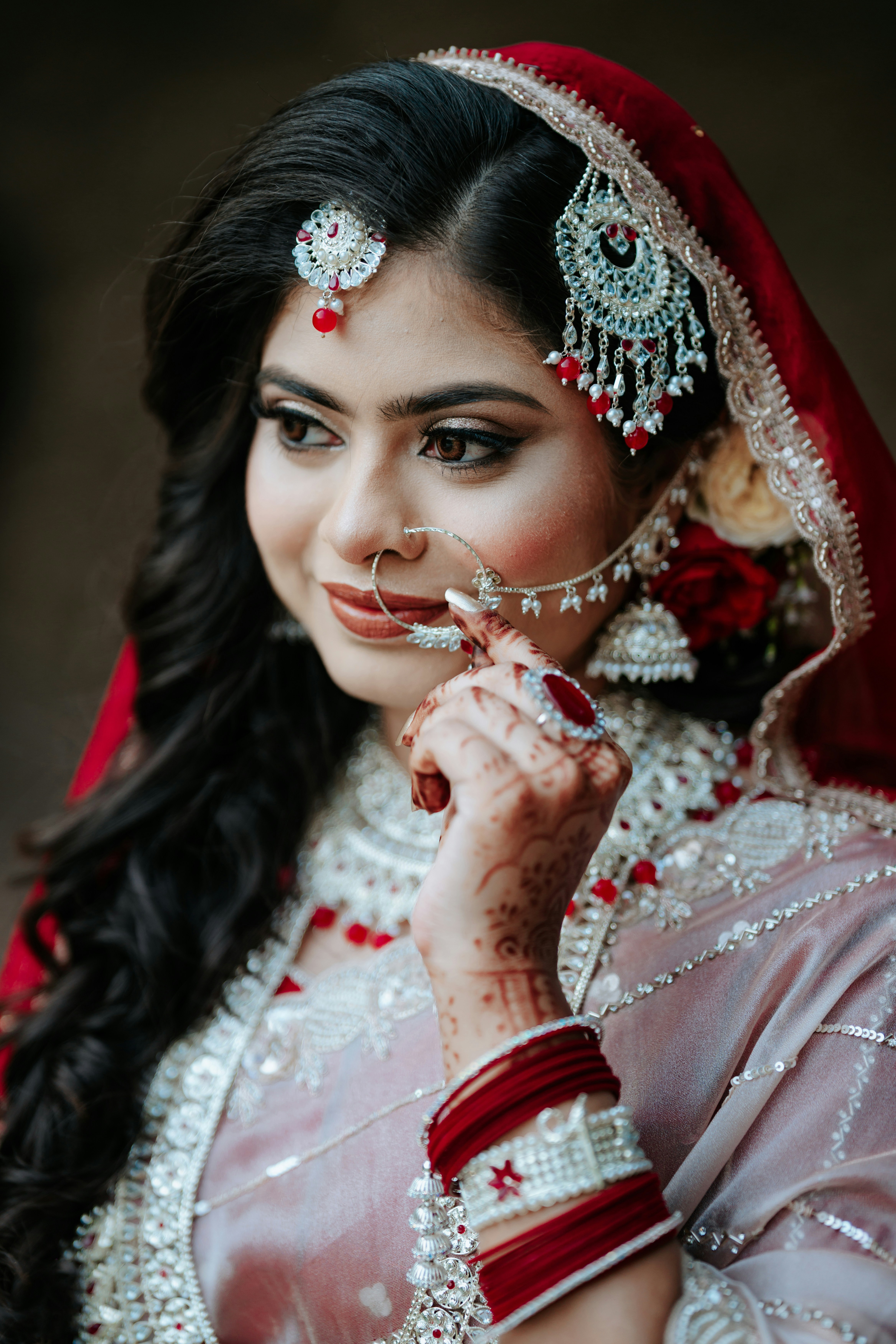 A beautiful bride is adorned with jewelry. photo – Free Wedding Image ...