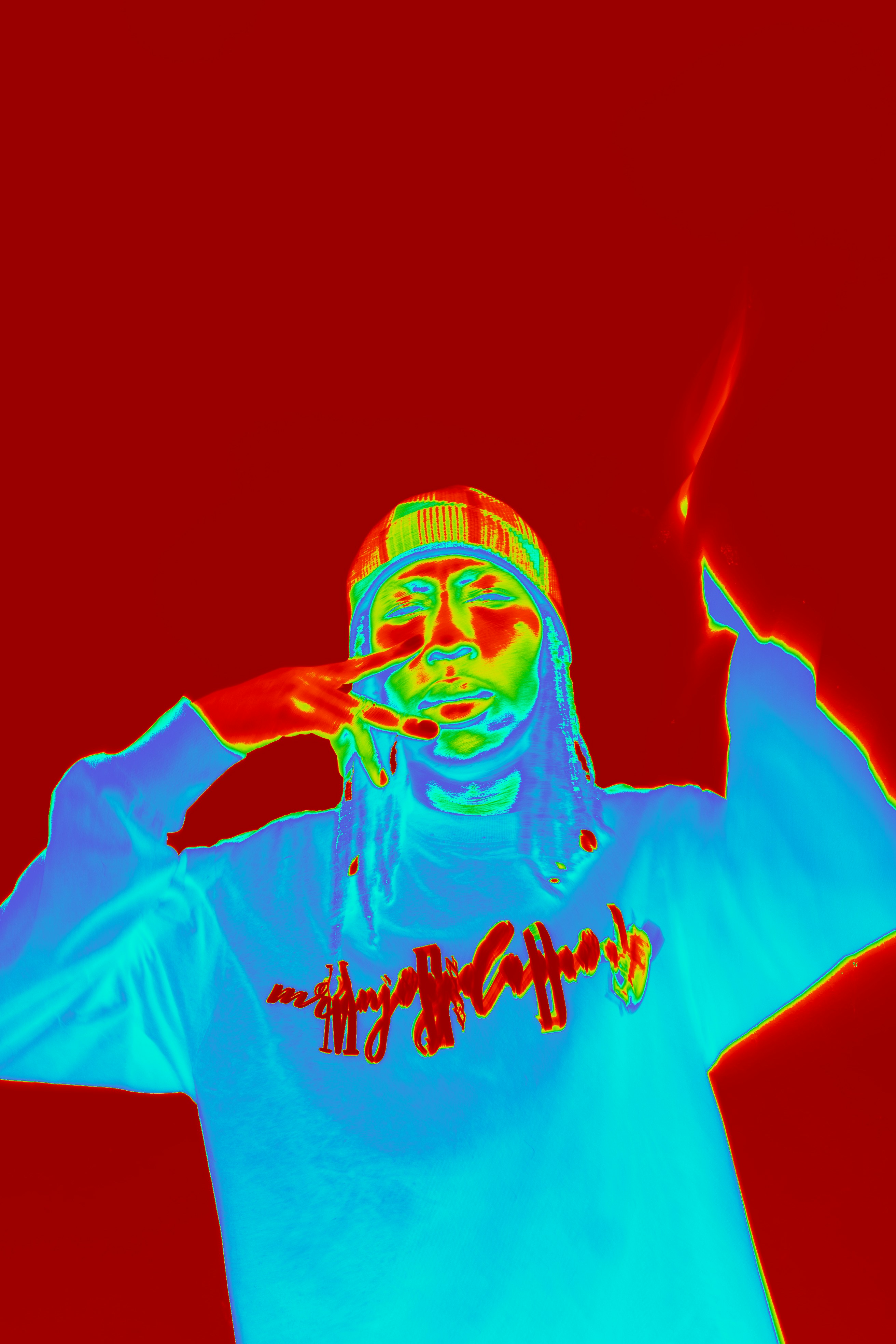 Heat-mapped portrait of a person posing. photo – Free Portraits Image ...
