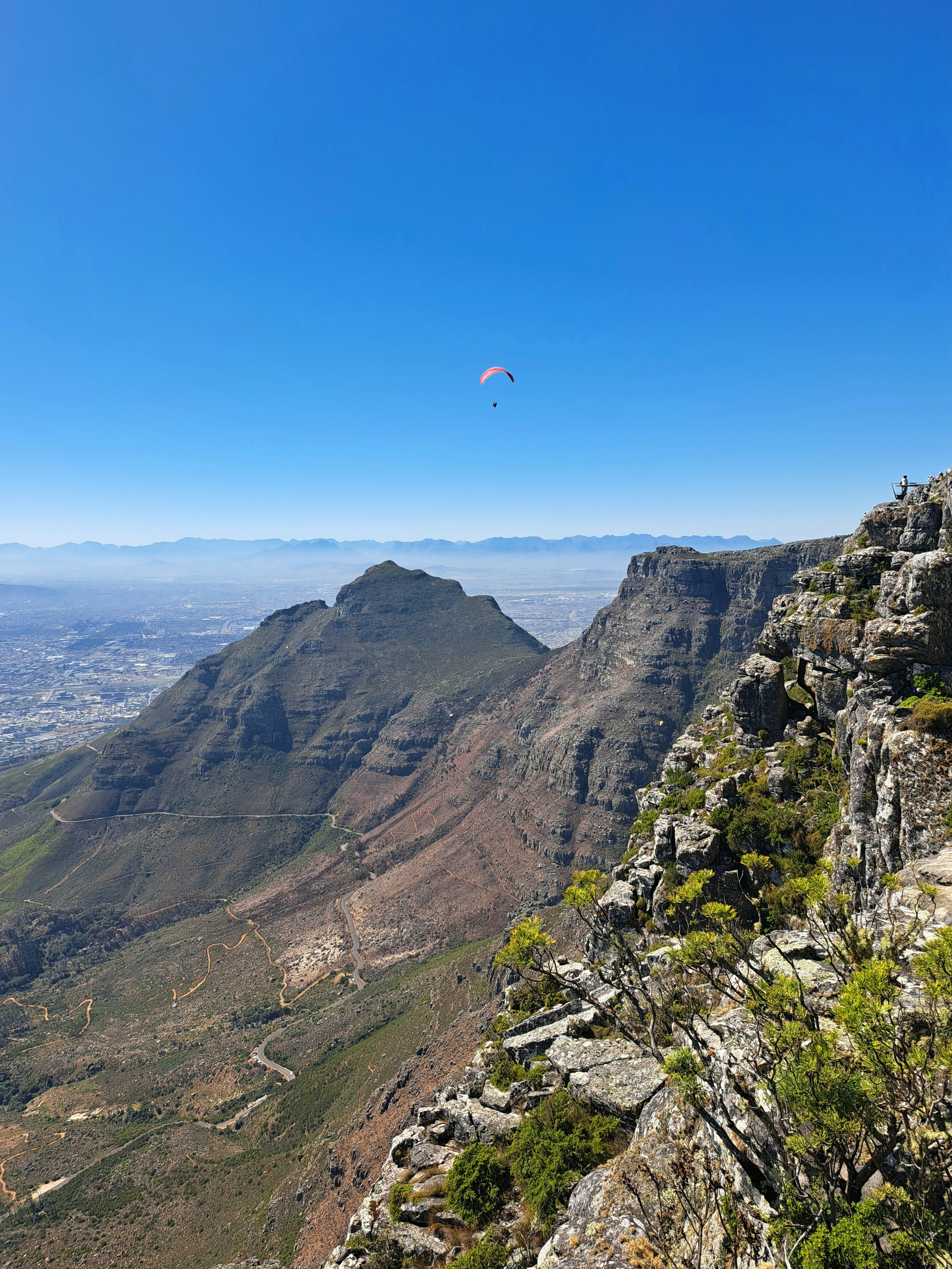 Soaring Heights Over Rugged Cliffs