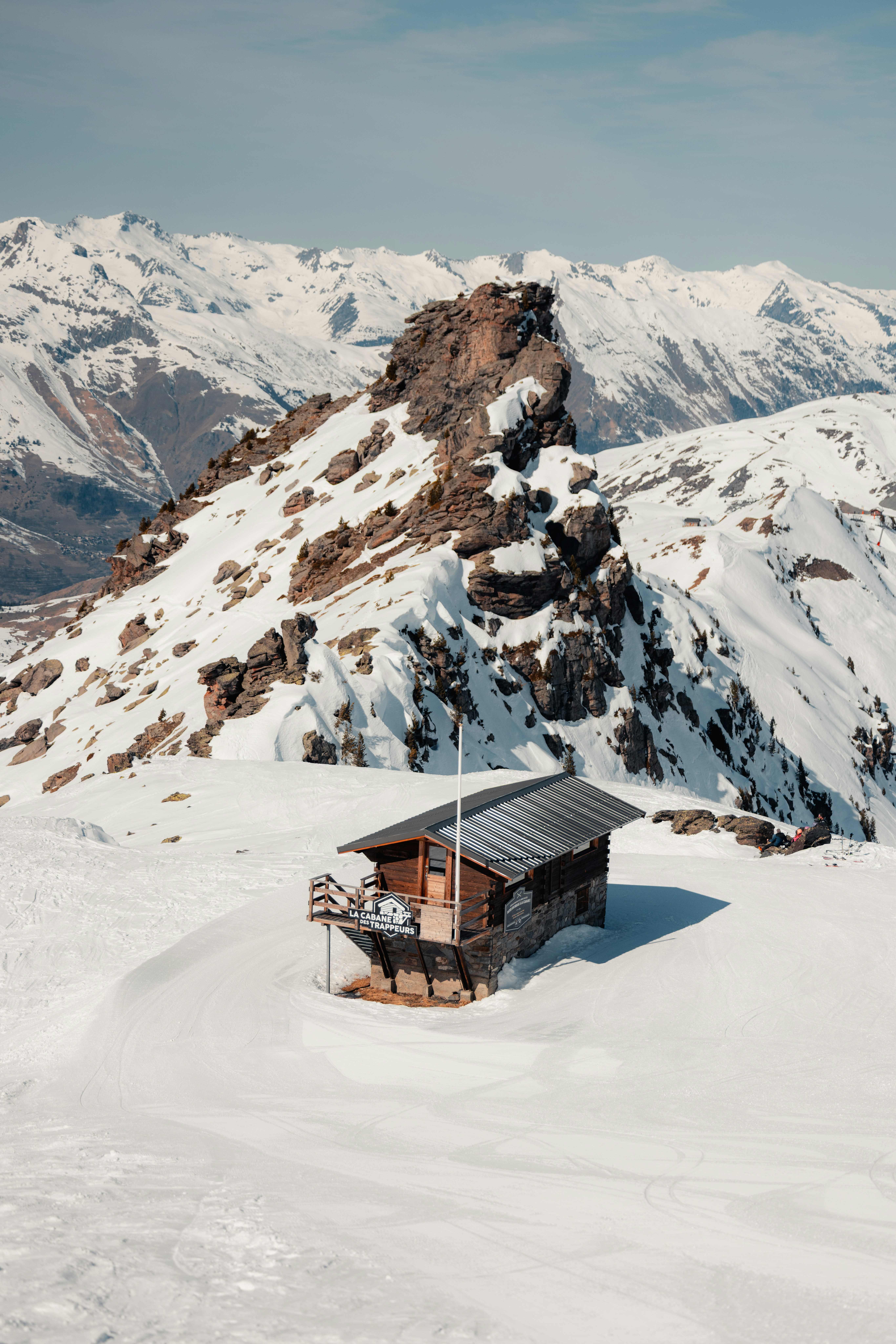 Alpine Outpost Above the White Silence