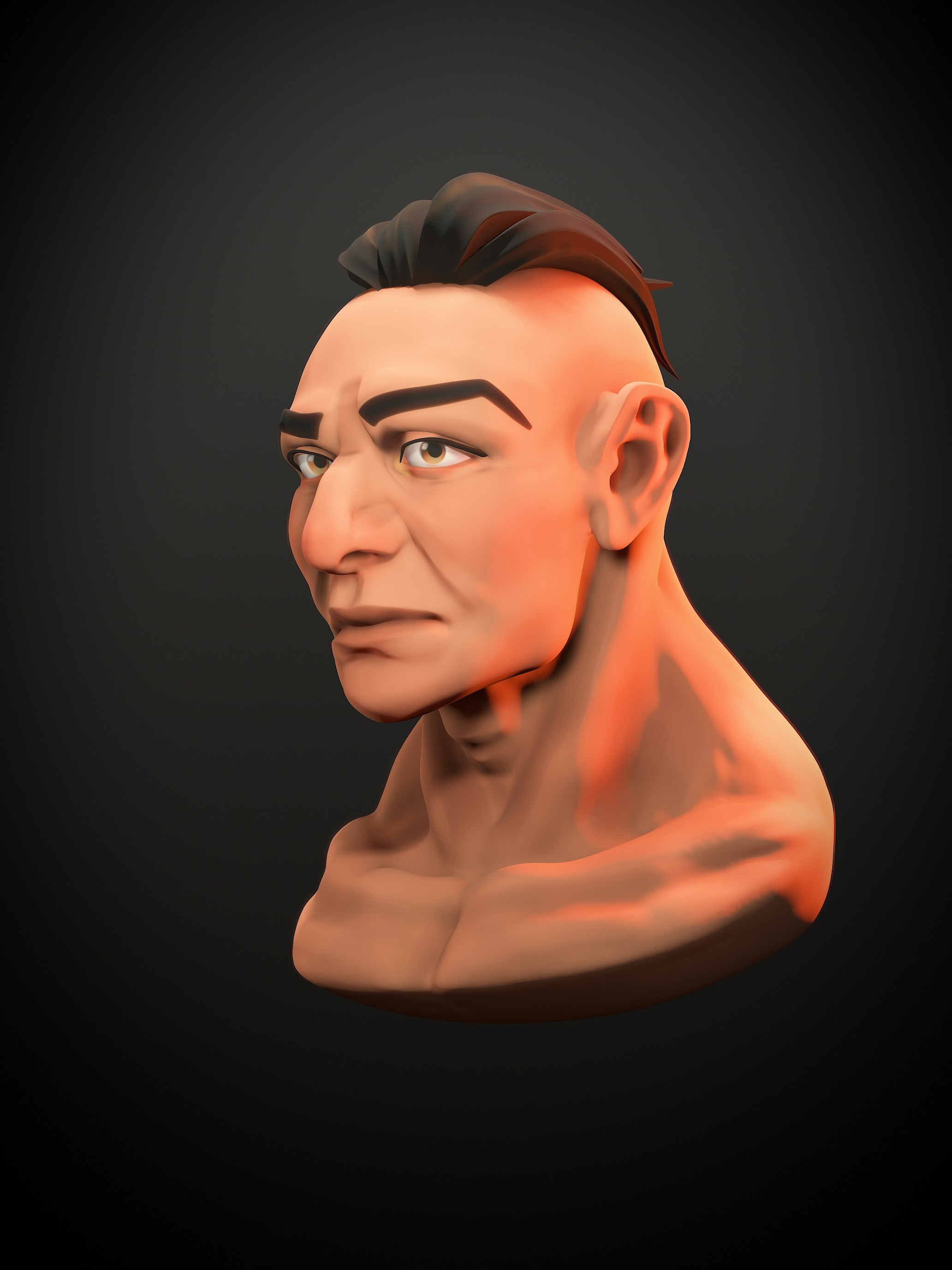 A 3D render of a man with a mohawk. photo – Free Woman Image on Unsplash