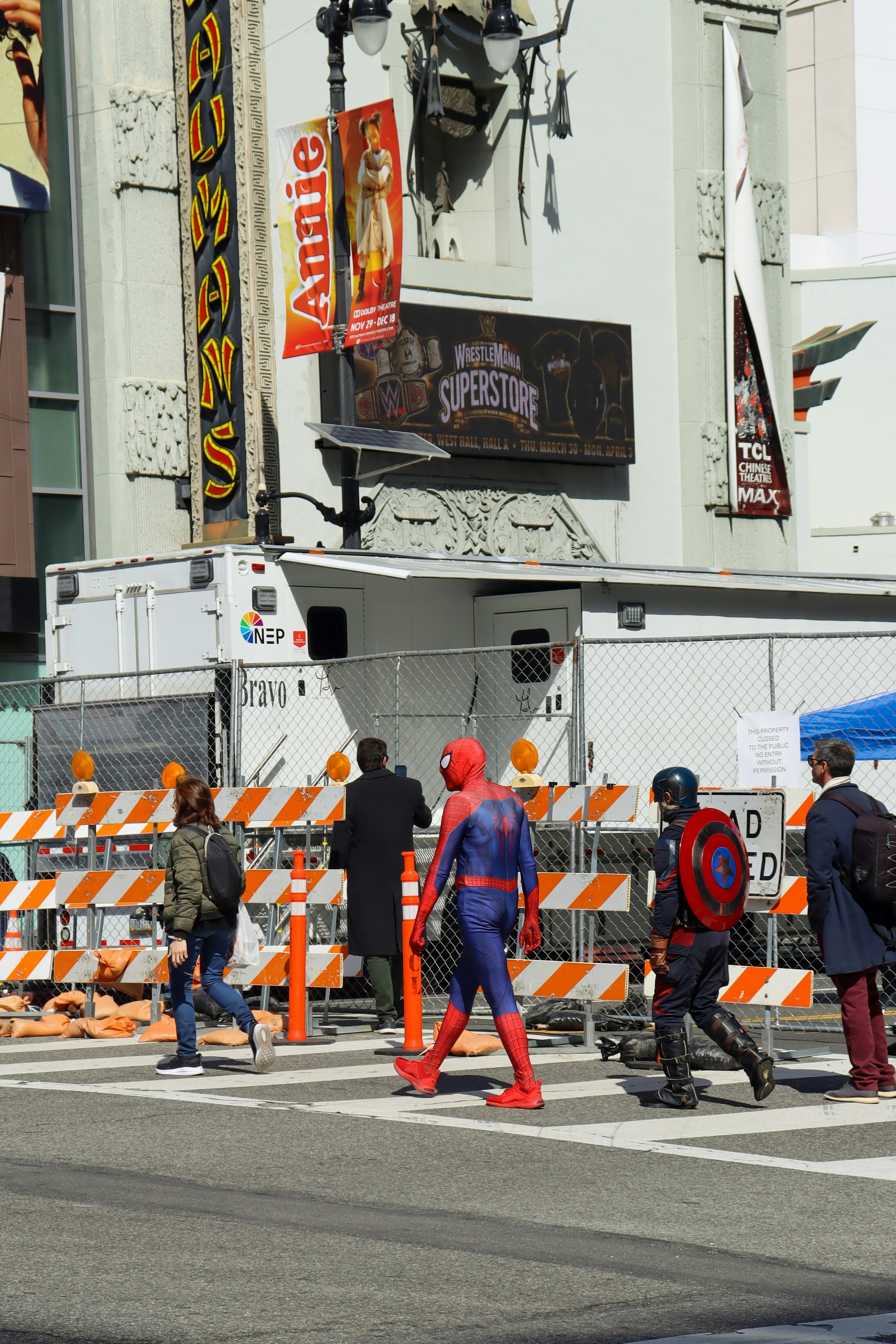 Superheroes on the Sidewalk