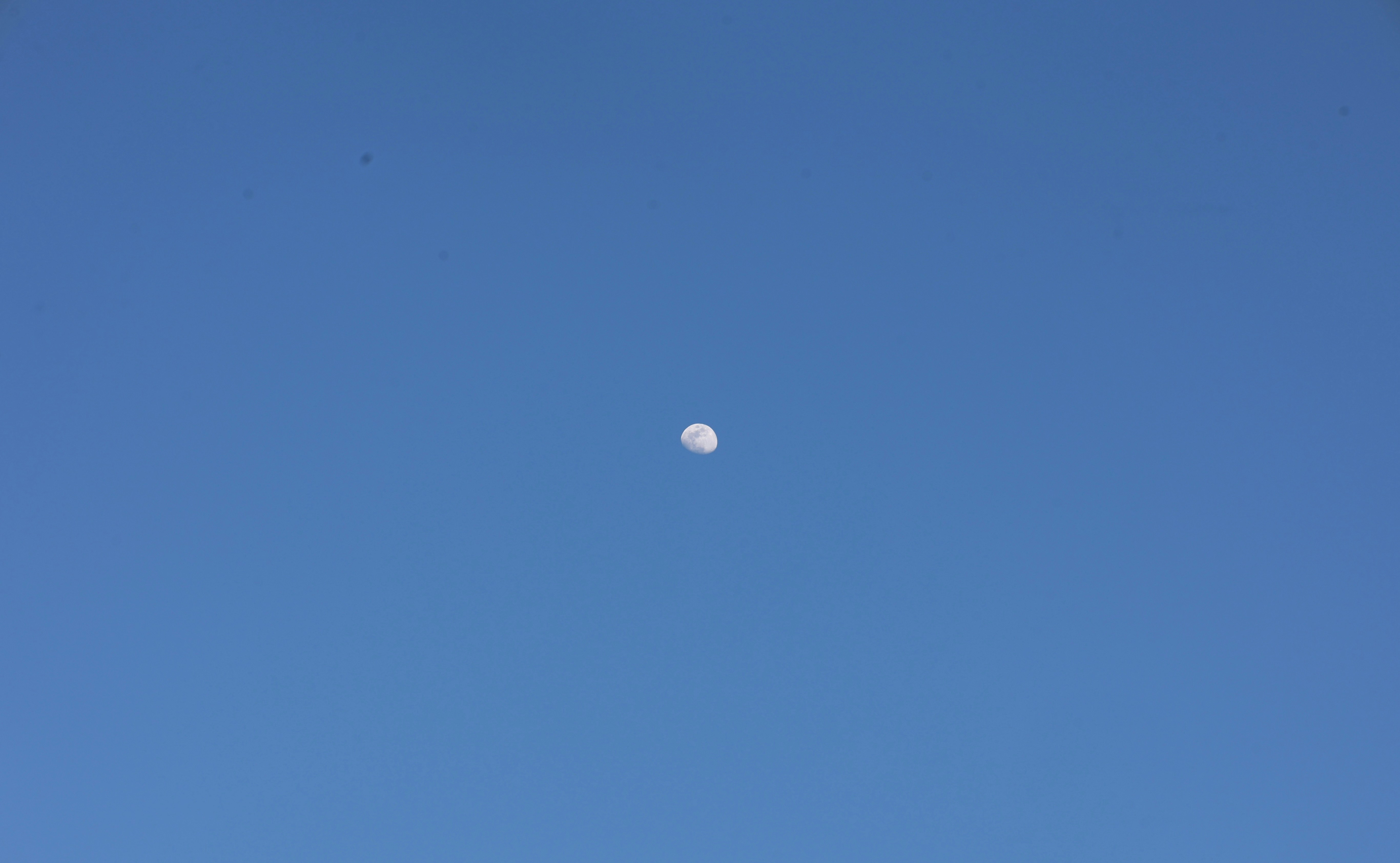 A lone, white object floats in a blue sky. photo – Free Blue Image on ...
