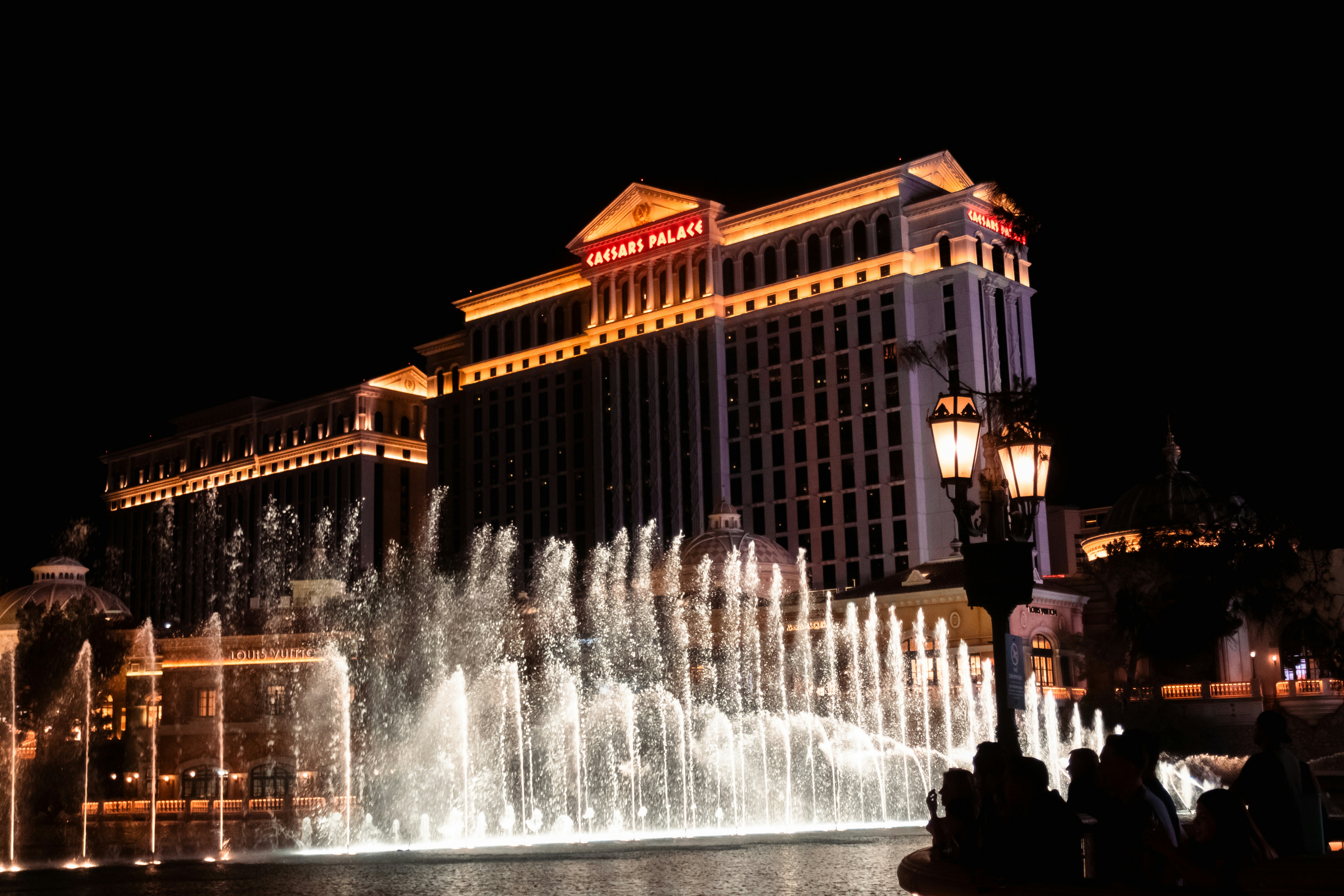The bellagio hotel in las vegas at night. photo – Free Building Image ...