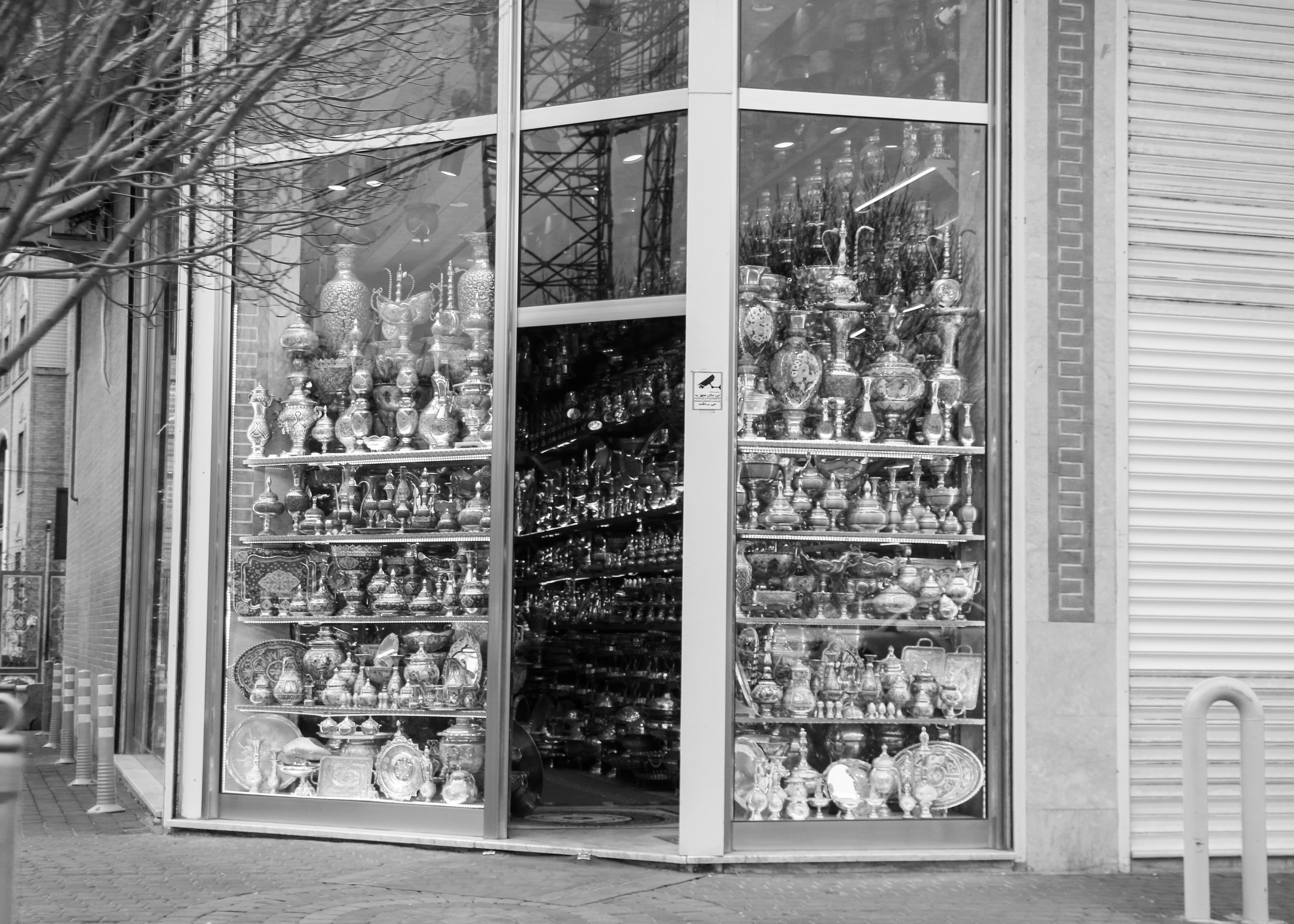 Glass Choir: A Window Display Packed with Ornamental Figures