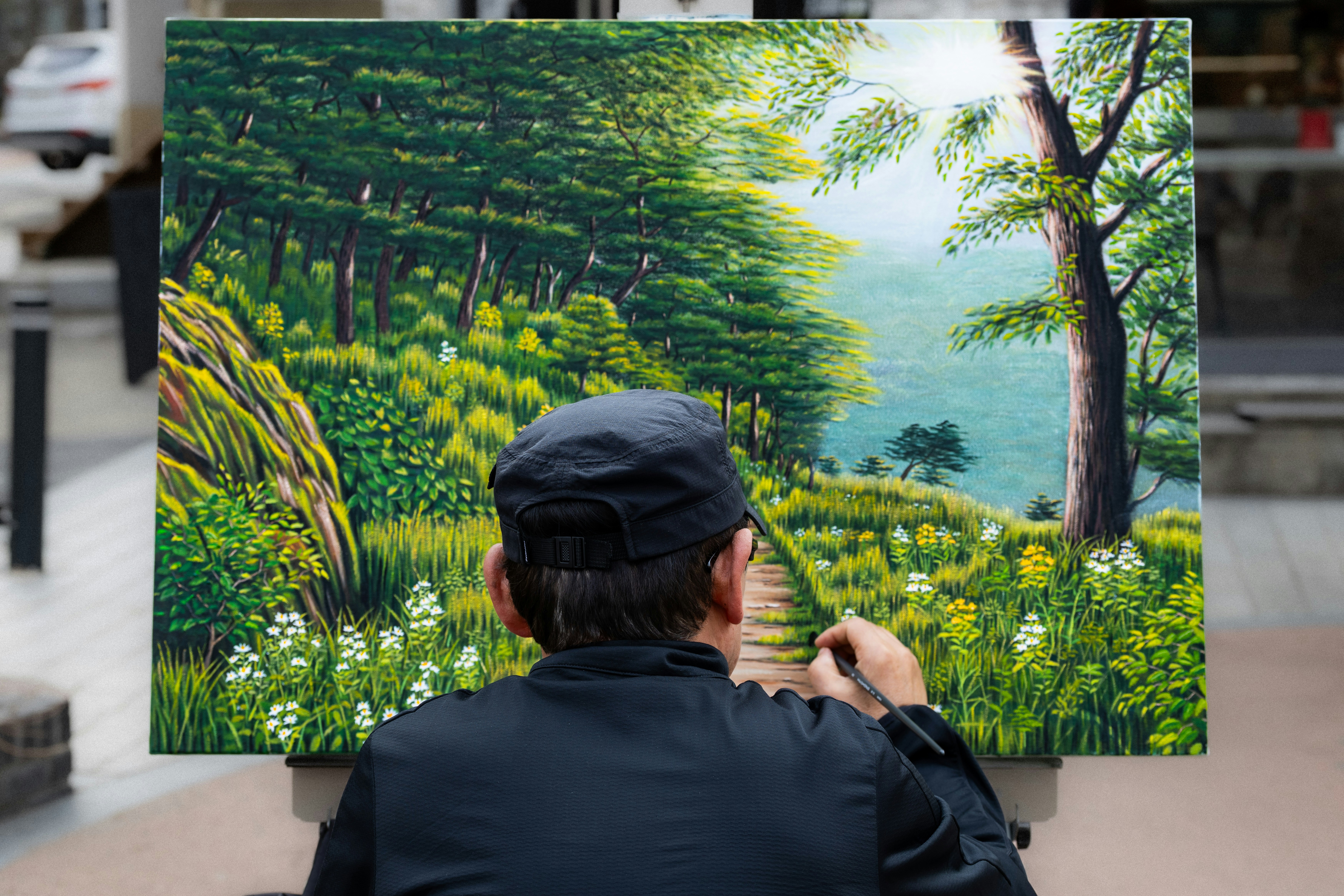 Emerald Labyrinth: An Artist Brings a Forest to Life on Canvas