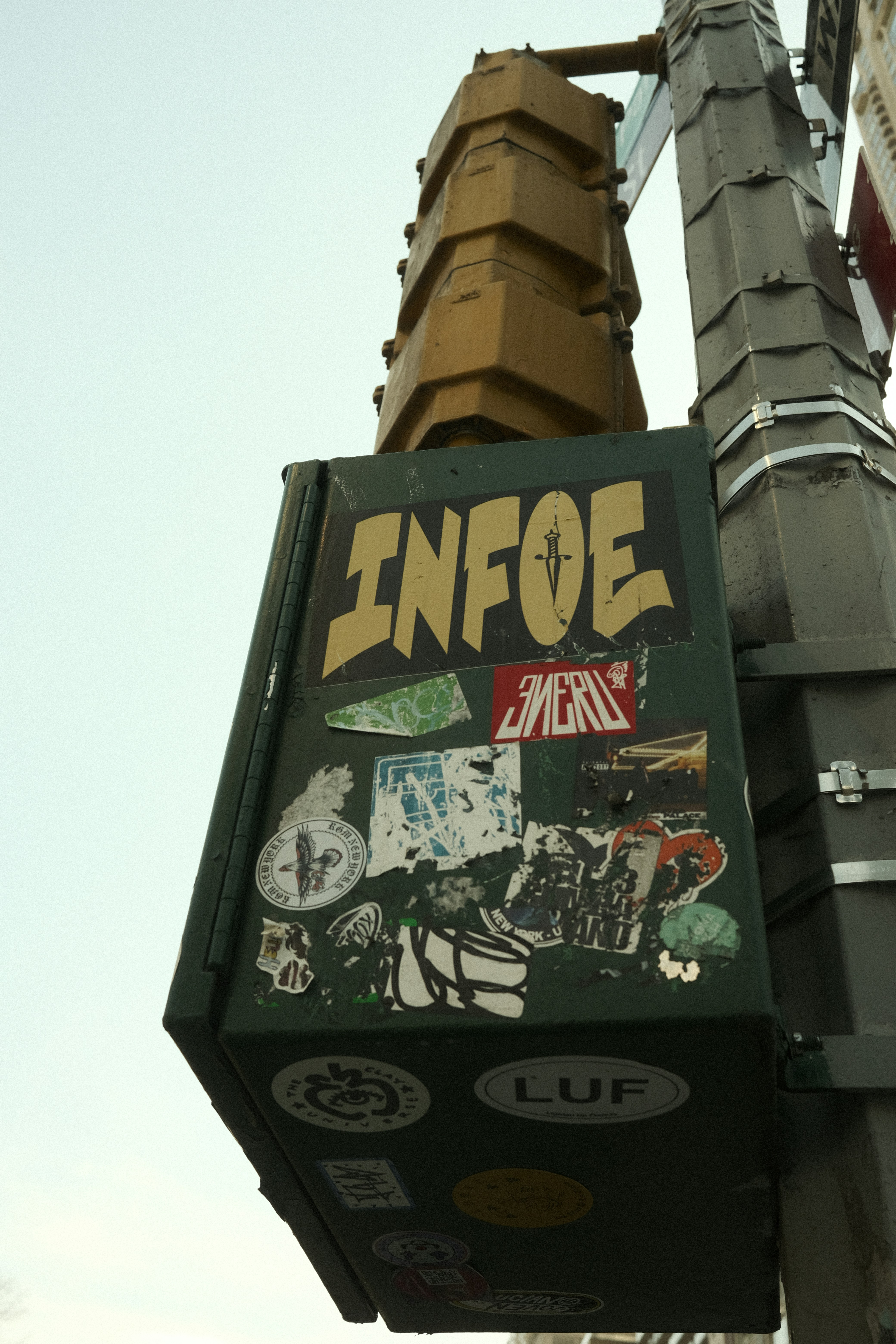 Street light and its cabinet with graffiti. photo – Free City Image on ...