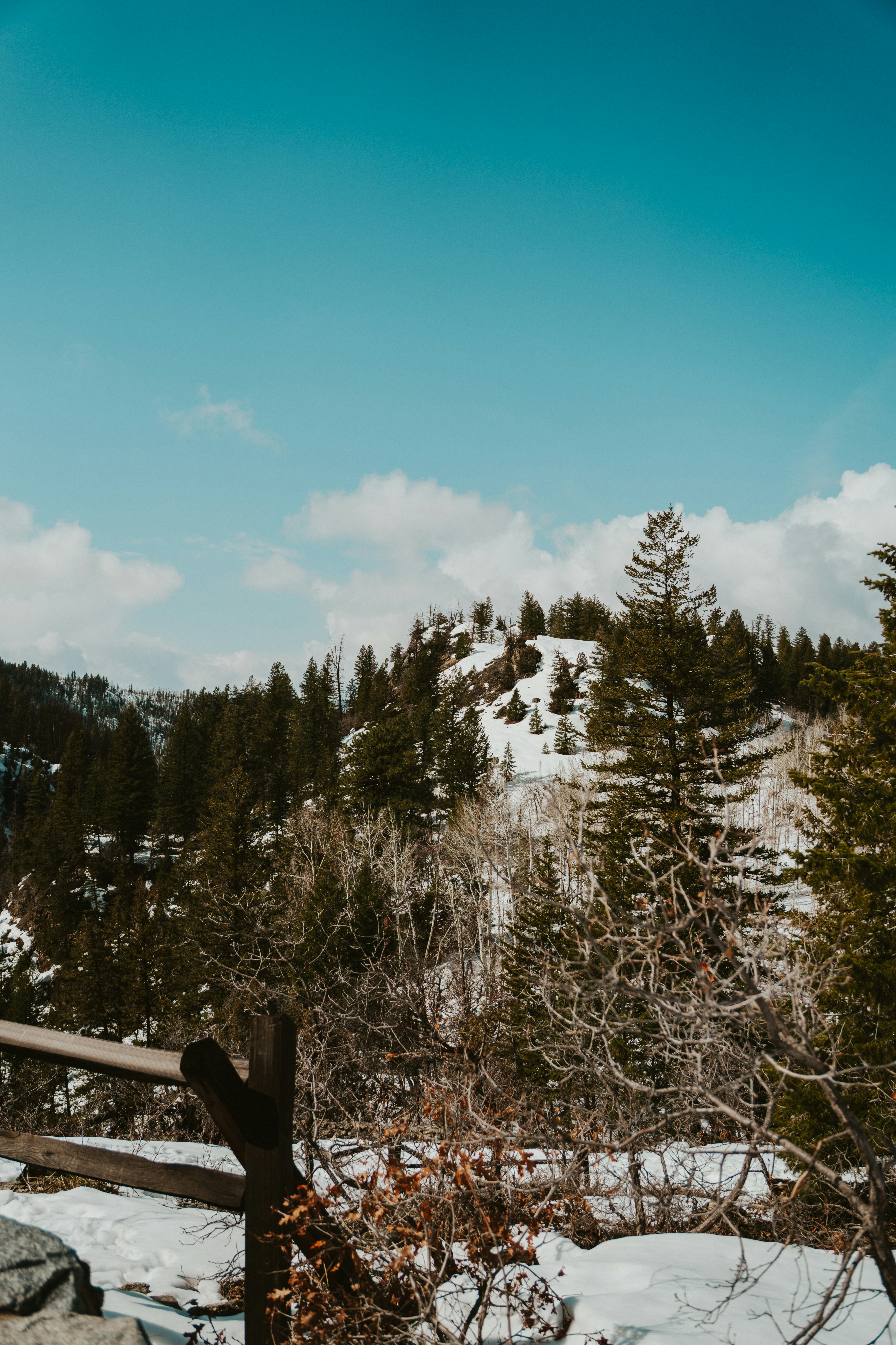 Scenic mountains covered in snow under a blue sky. photo – Free ...