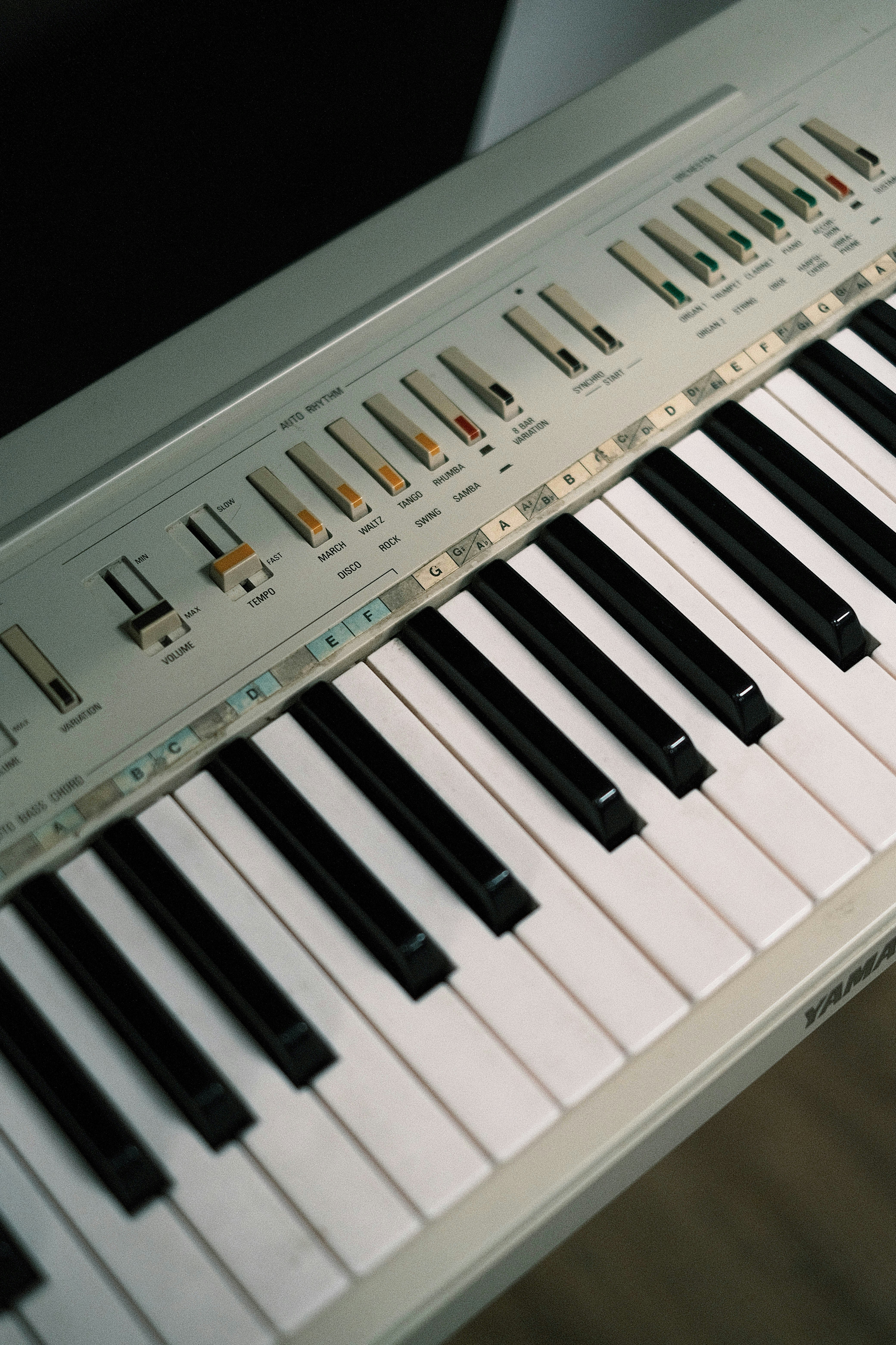 Keyboard and control panel of a synthesizer. photo – Free Vintage Image ...