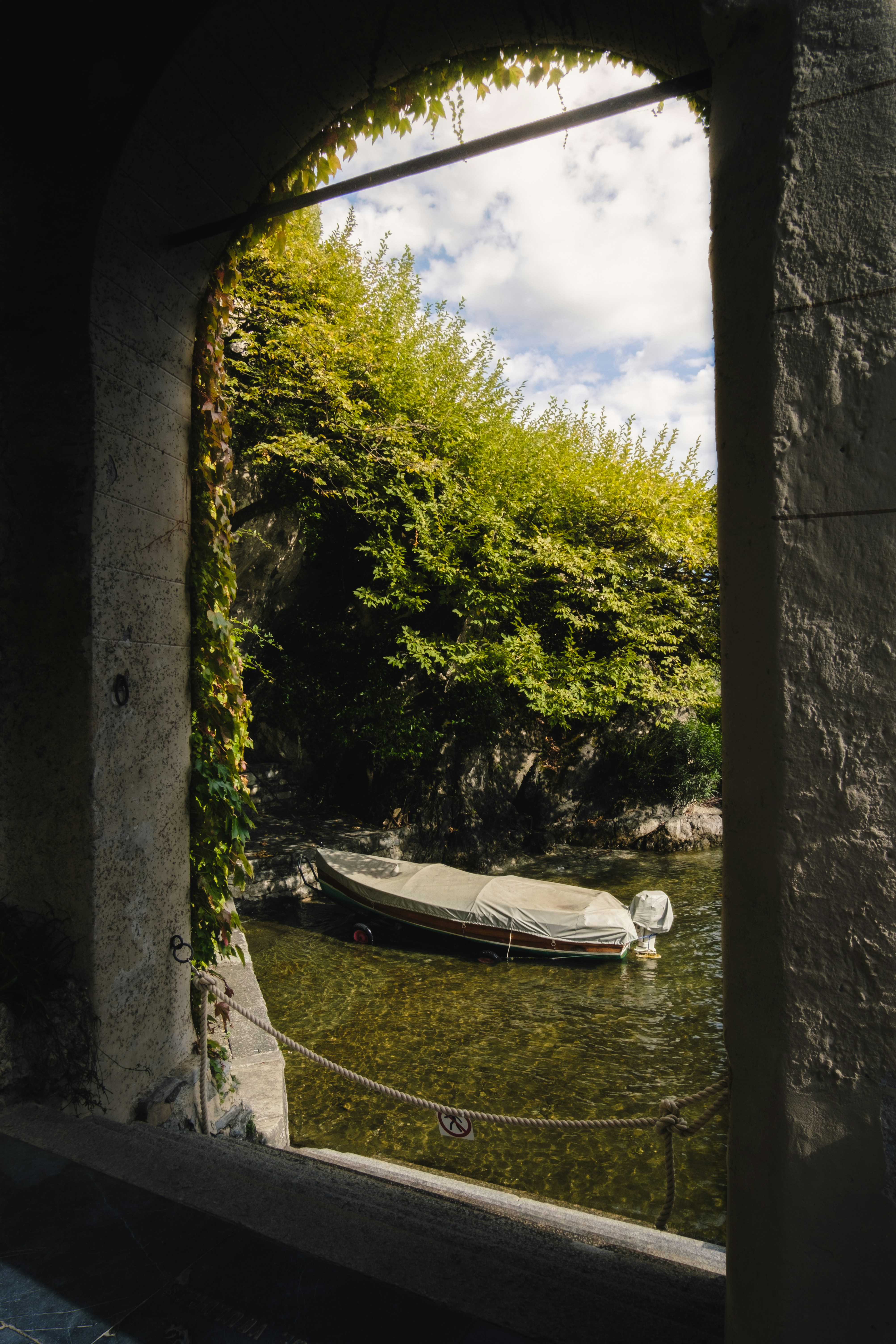 Tranquil Escape Through the Archway