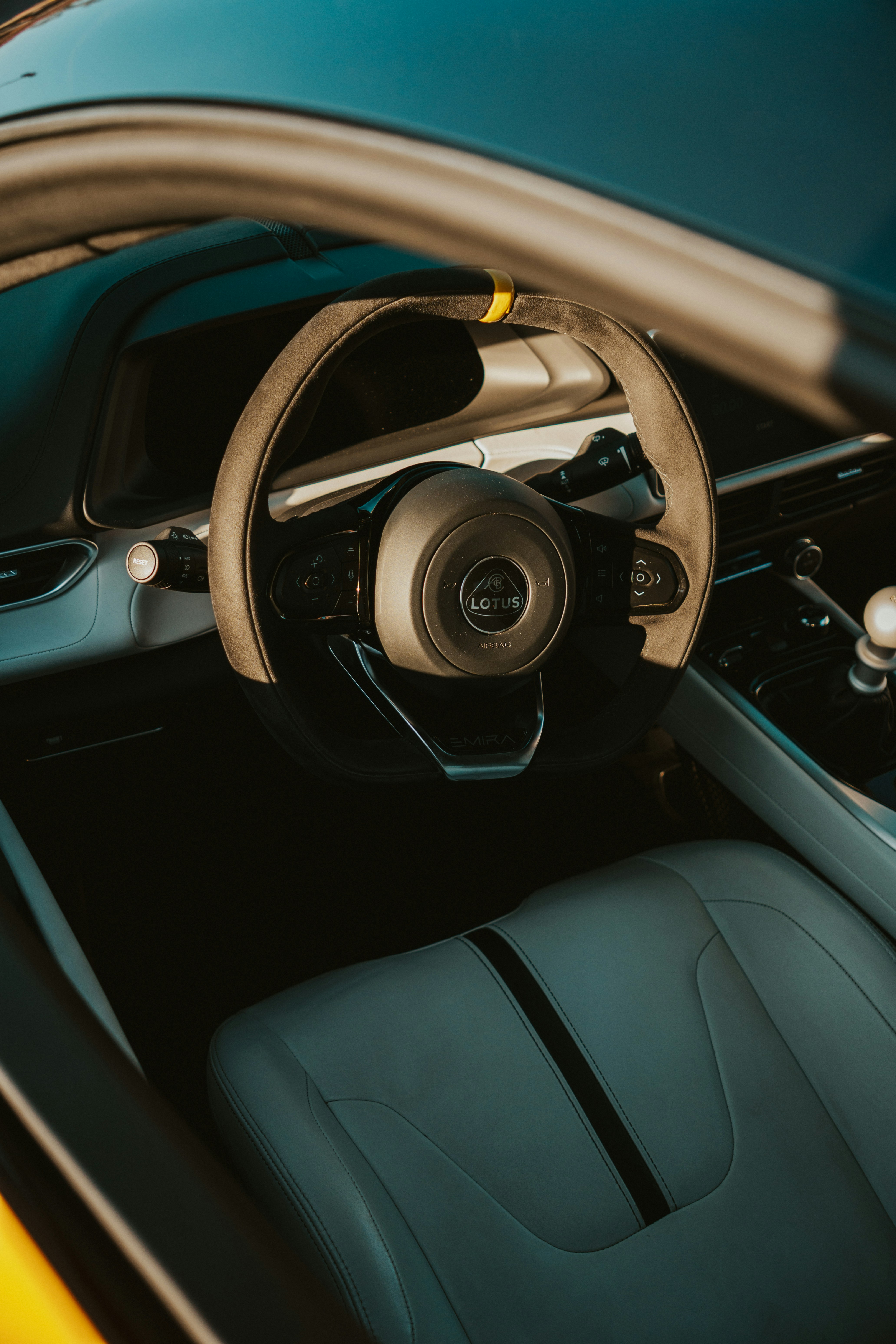 Interior view of a lotus car with steering wheel. photo – Free Car ...