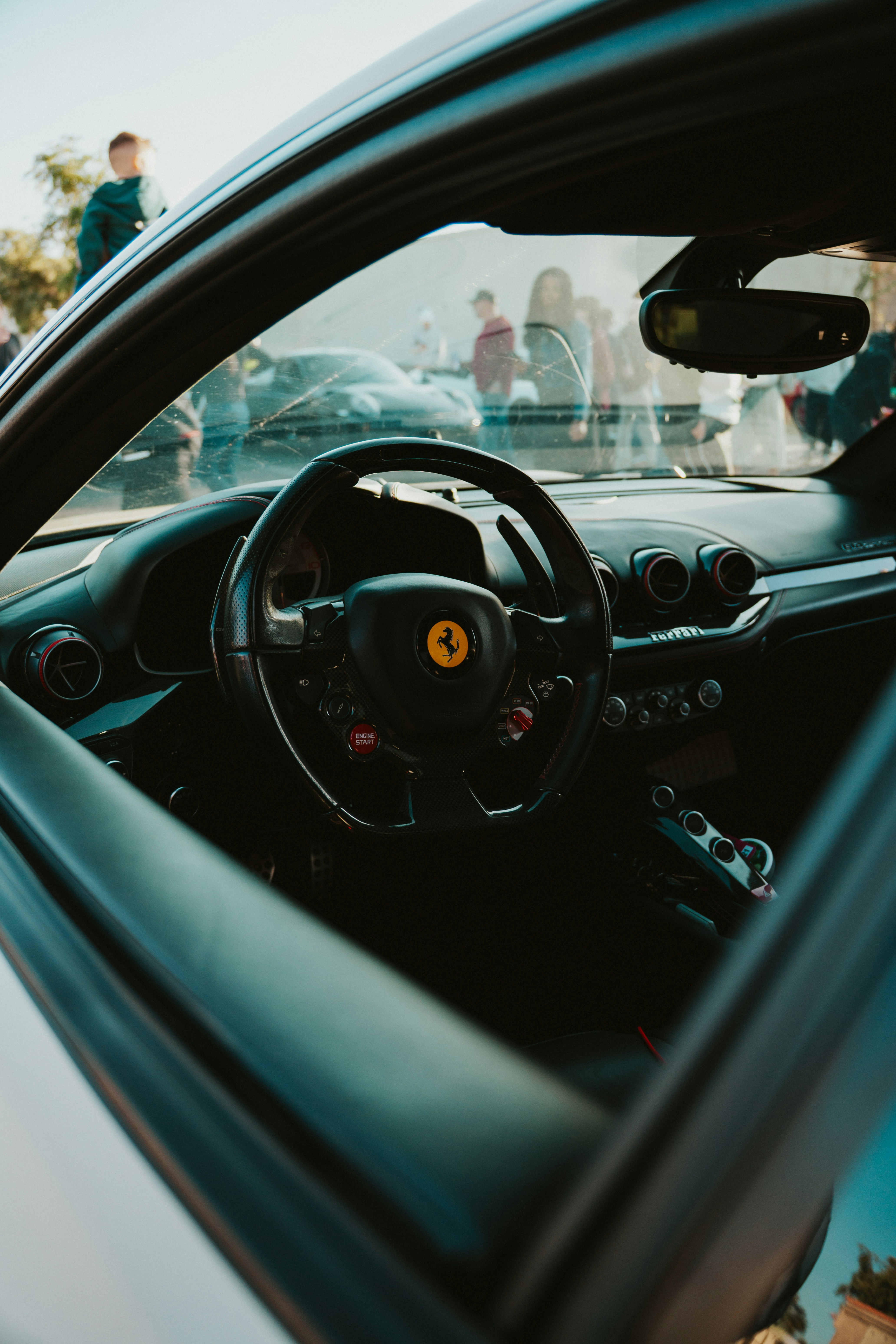 Interior view of a ferrari's luxurious cockpit. photo – Free Car Image ...