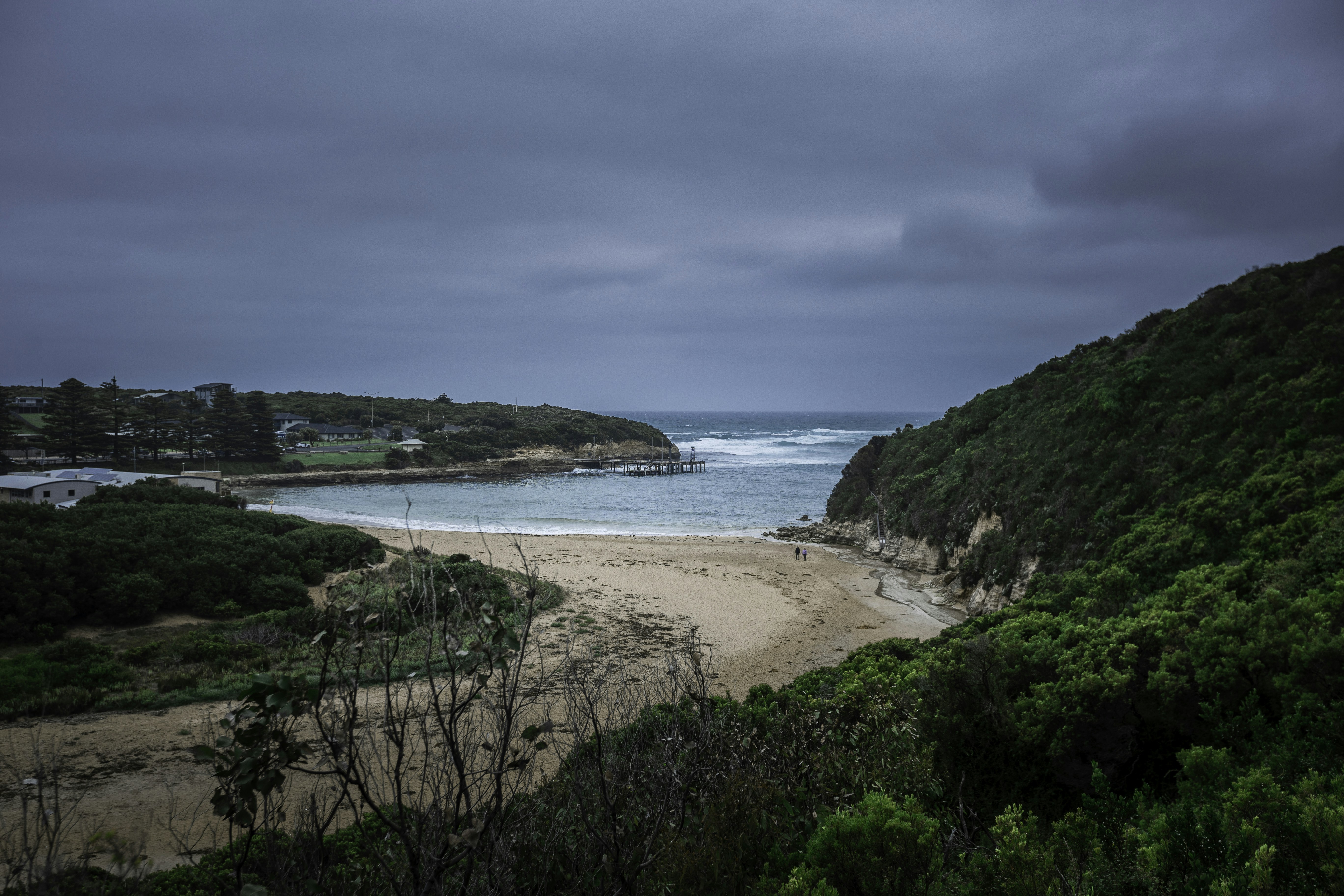 Coastal Serenity Under Overcast Skies