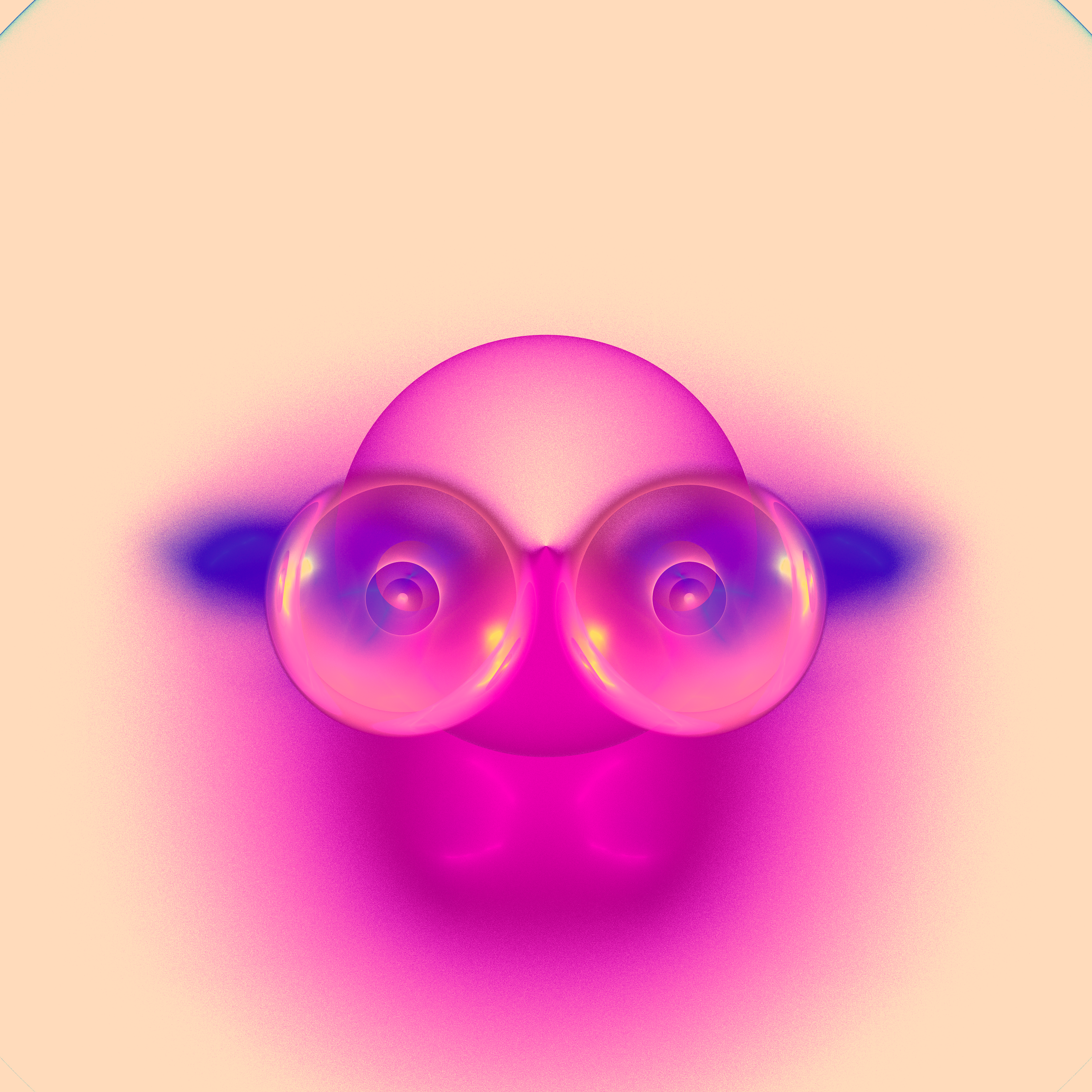 Pink creature with glasses. photo – Free Abstract Image on Unsplash